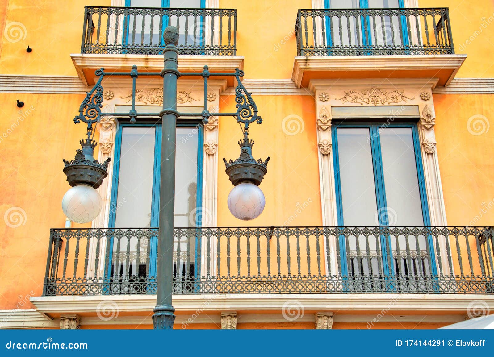 Valencia Streets in the Old Town Stock Image - Image of exterior ...