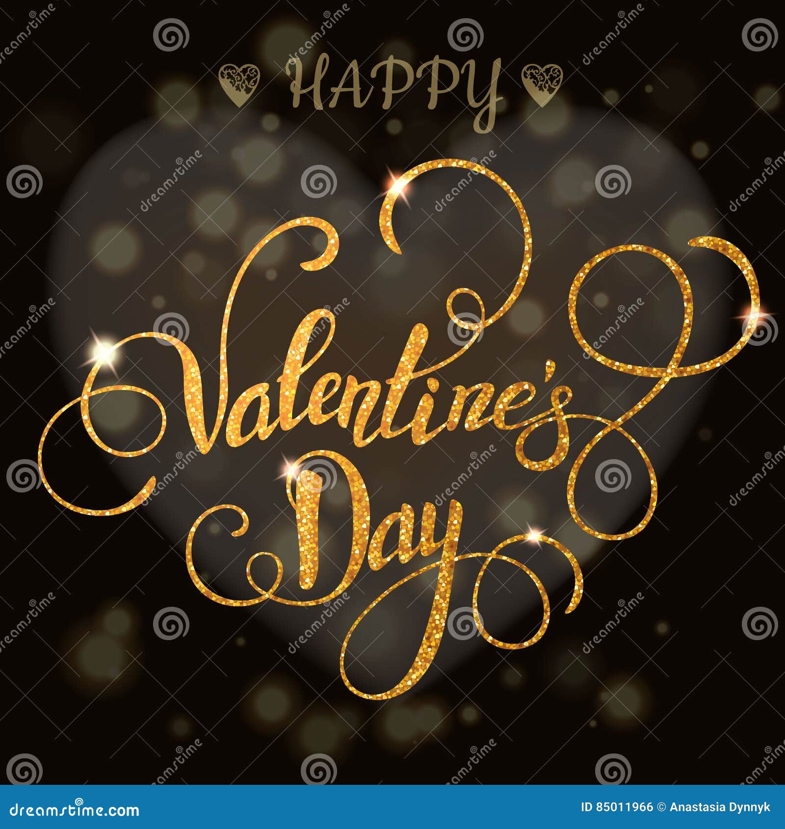 Beautiful Valentine Card with Lettering Stock Vector - Illustration of ...