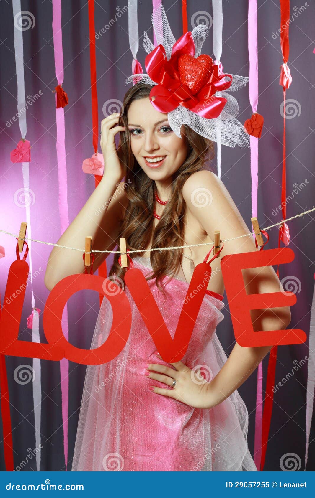 Beautiful Valentine woman stock image. Image of adult - 29057255