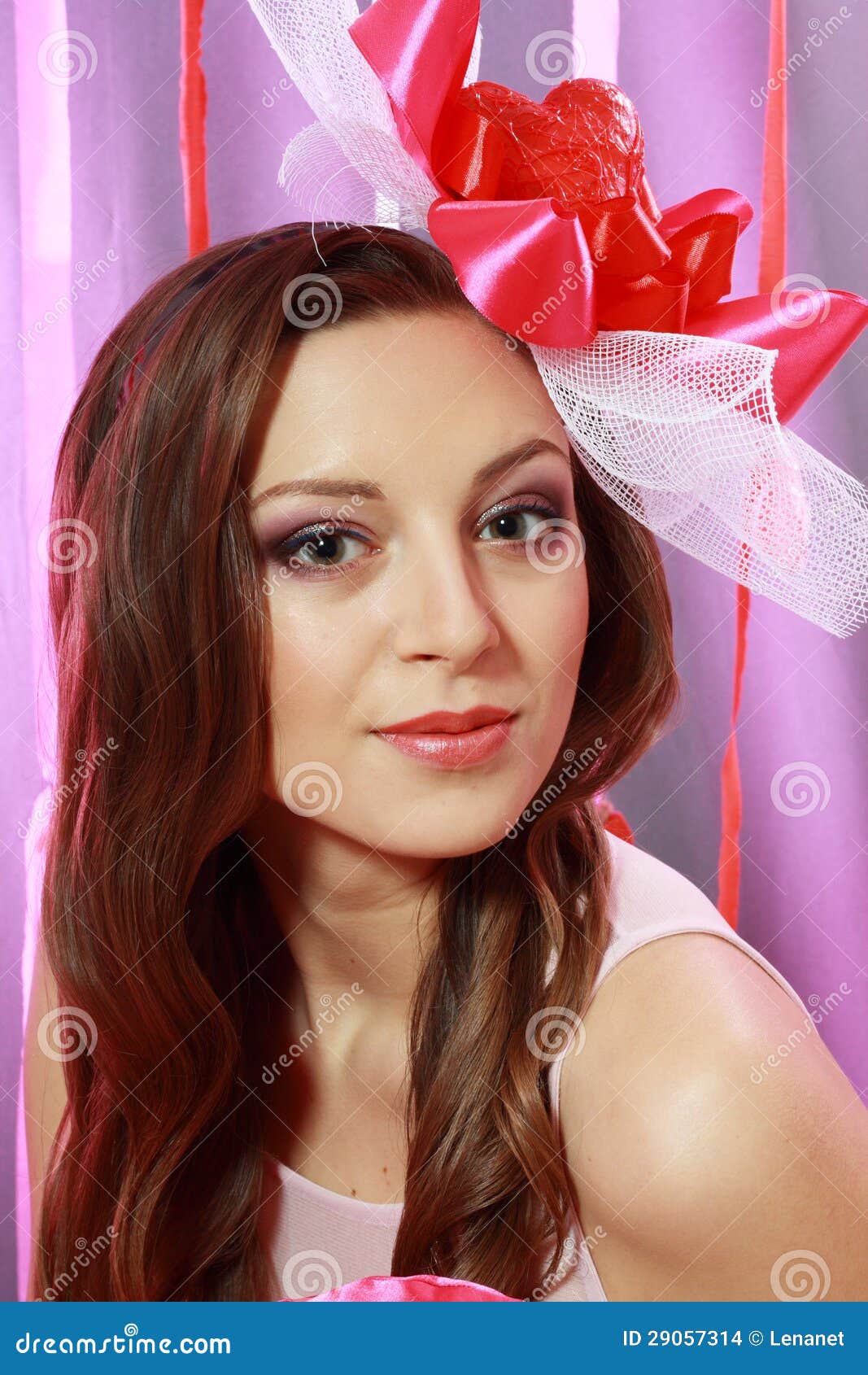 Beautiful Valentine woman stock photo. Image of love - 29057314