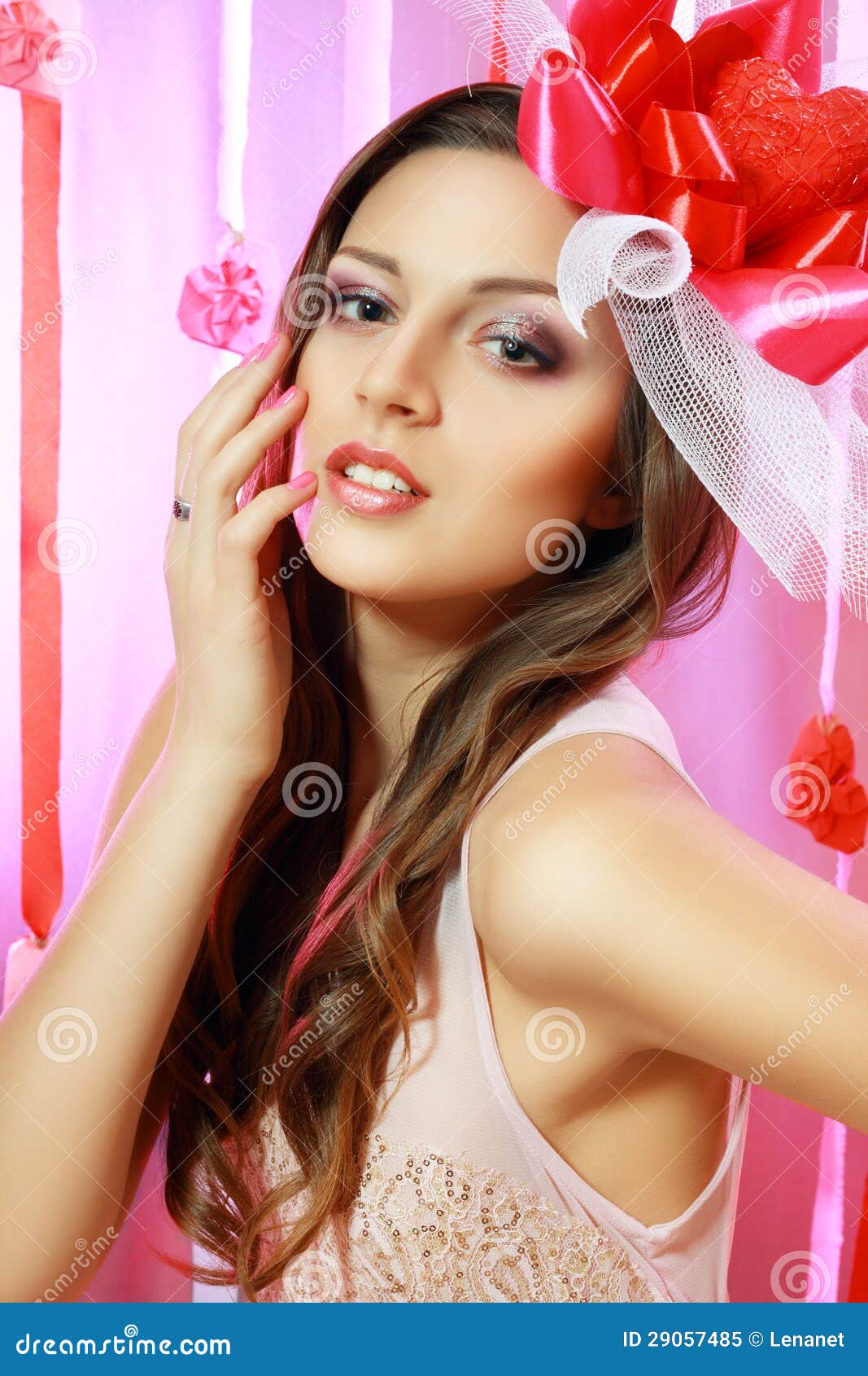 Beautiful Valentine woman stock image. Image of adult - 29057485