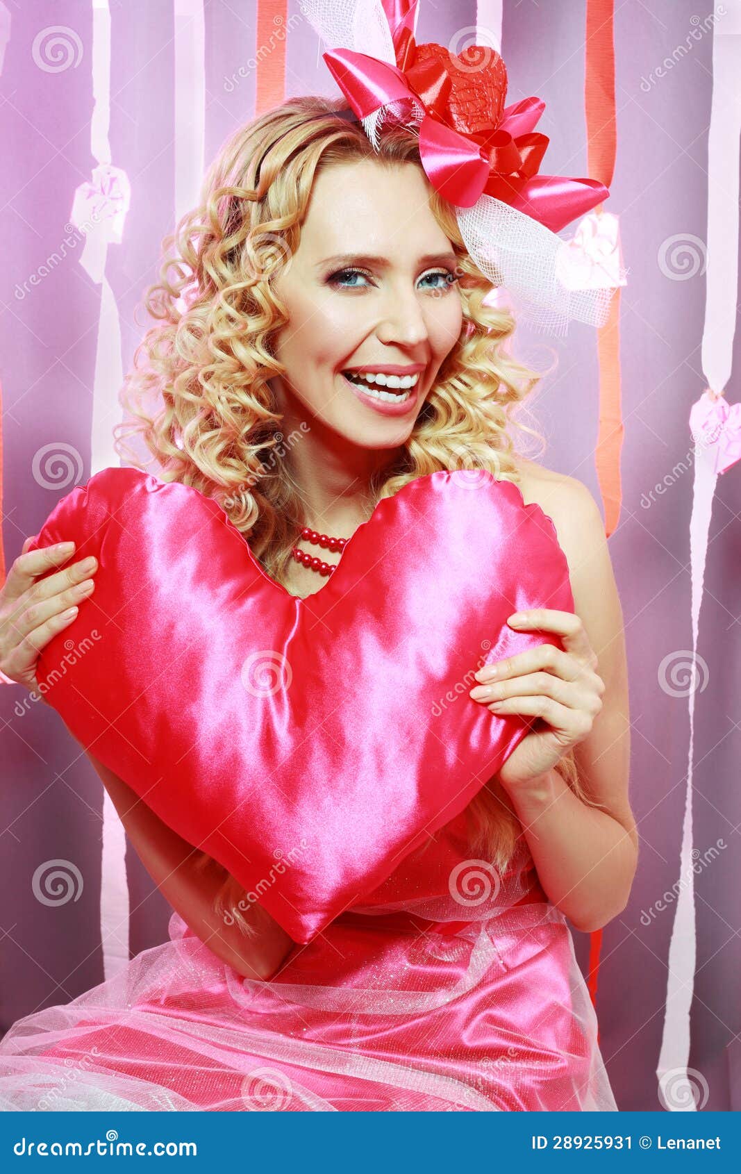Beautiful Valentines woman stock image. Image of celebration - 28925931