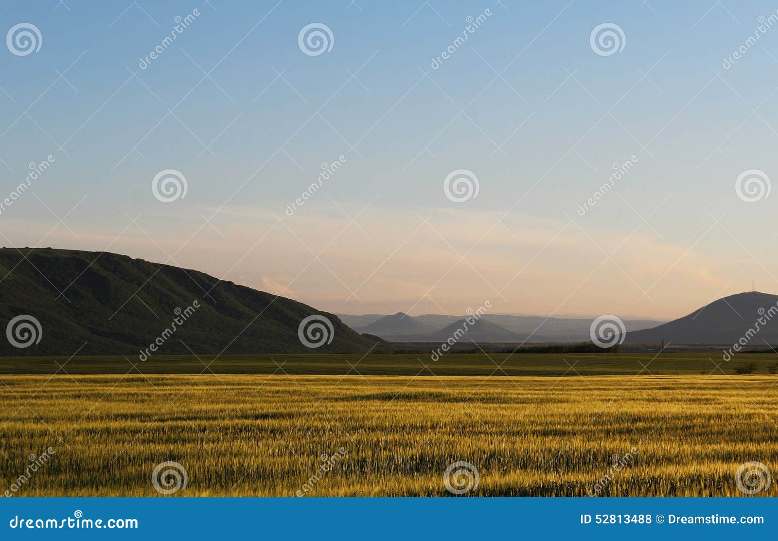 Beautiful valley stock photo. Image of clear, hills, grass - 52813488