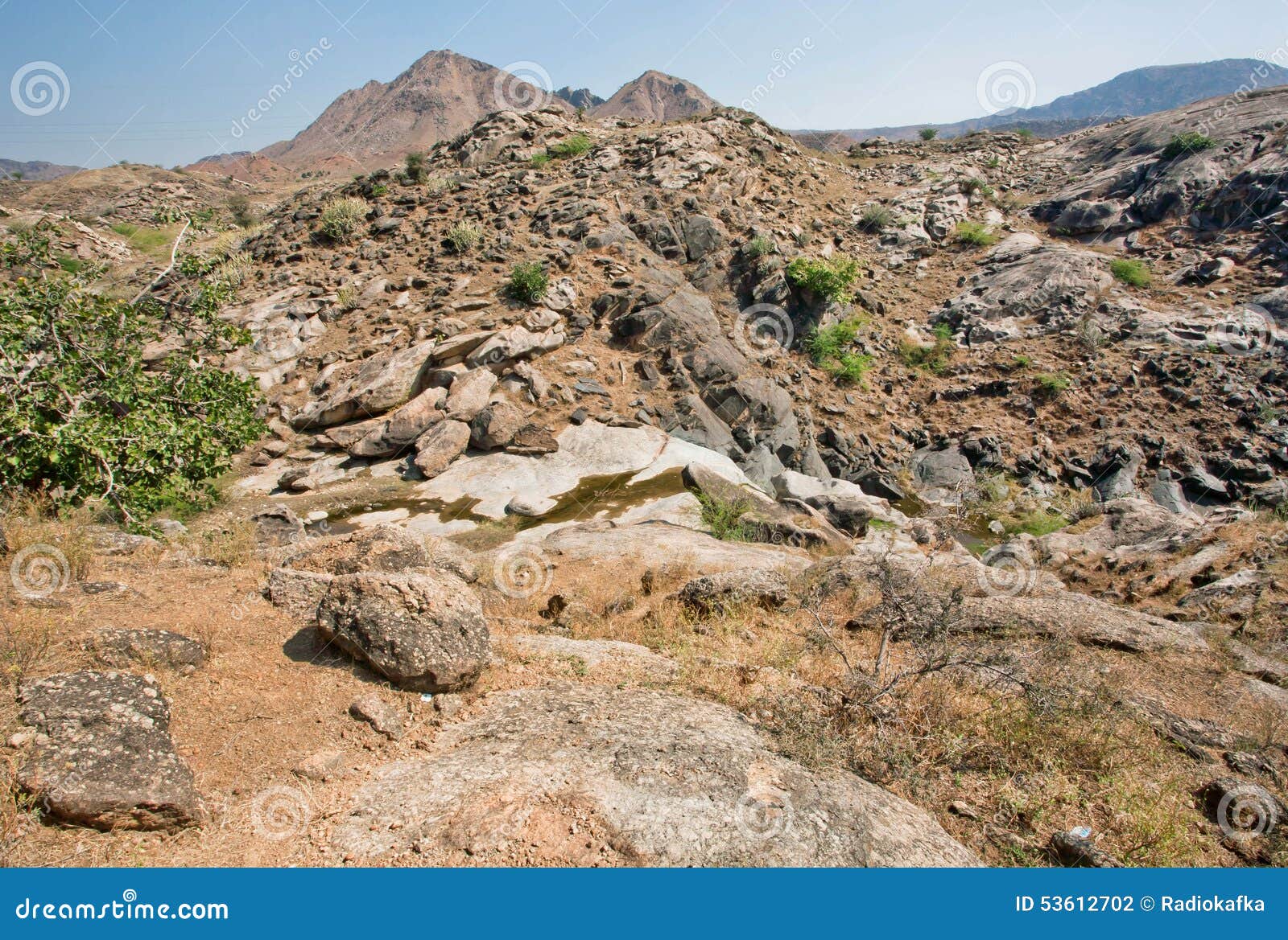 Beautiful Valley with Low Mountains on a Sunny Day Stock Photo - Image ...