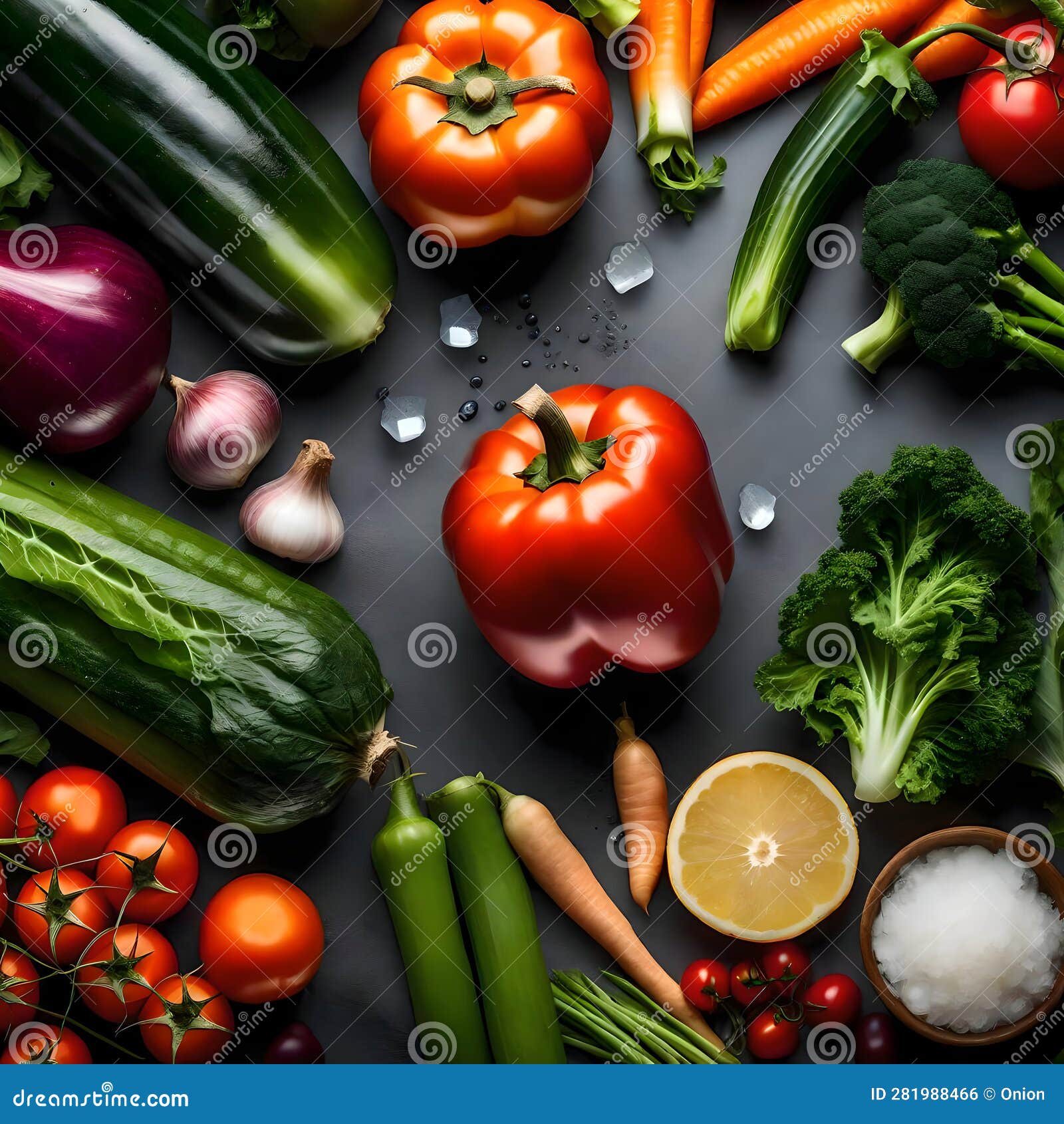 A Variety of Vegetables - Ai Generated Image Stock Illustration ...