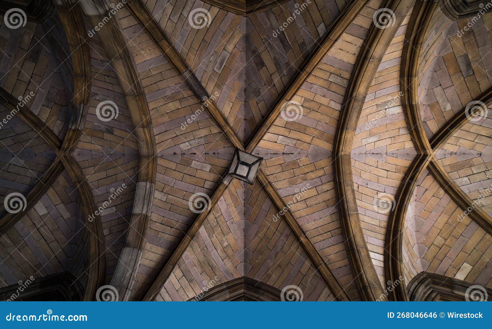 Beautiful Vaulted Gothic Ceiling Stock Photo - Image of interior ...