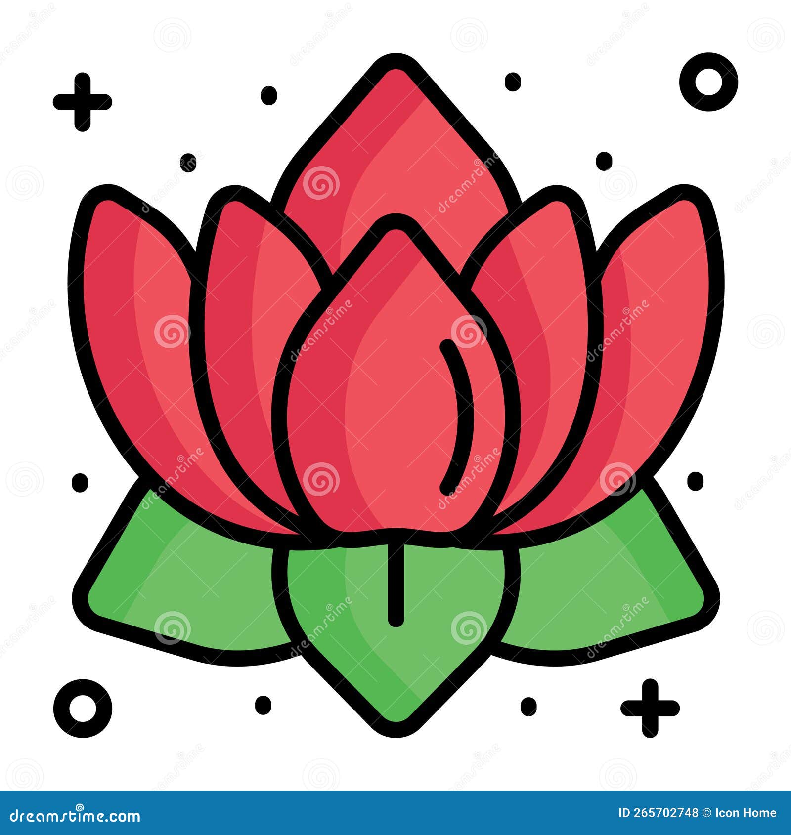 Beautiful Vector Design of Lotus Flower Stock Vector - Illustration of ...
