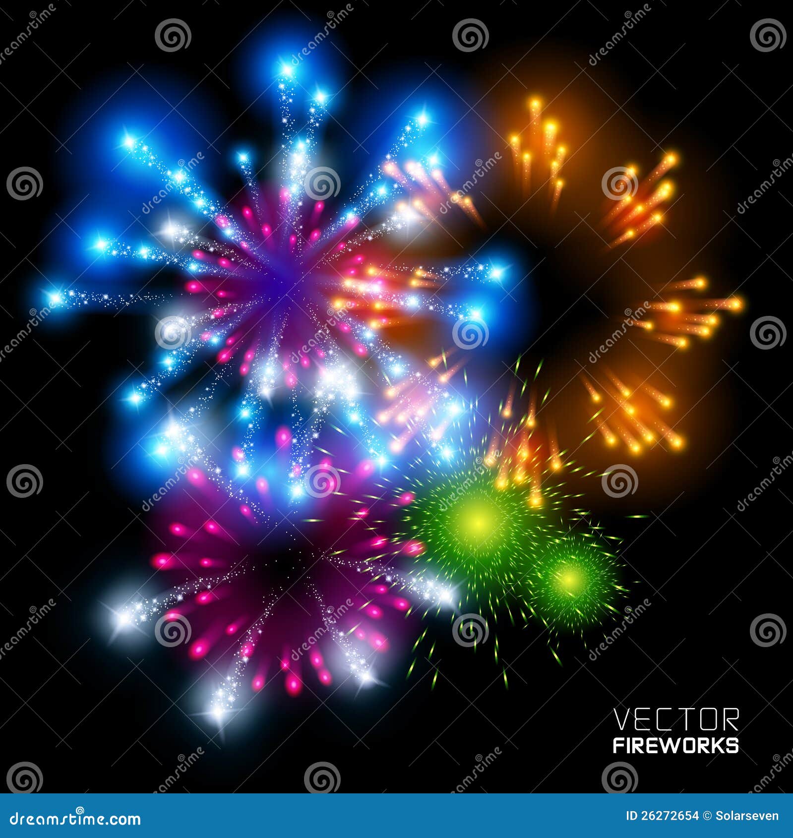 Fireworks Vector Icon. Anniversary Illustration Symbol. Celebrate Sign ...