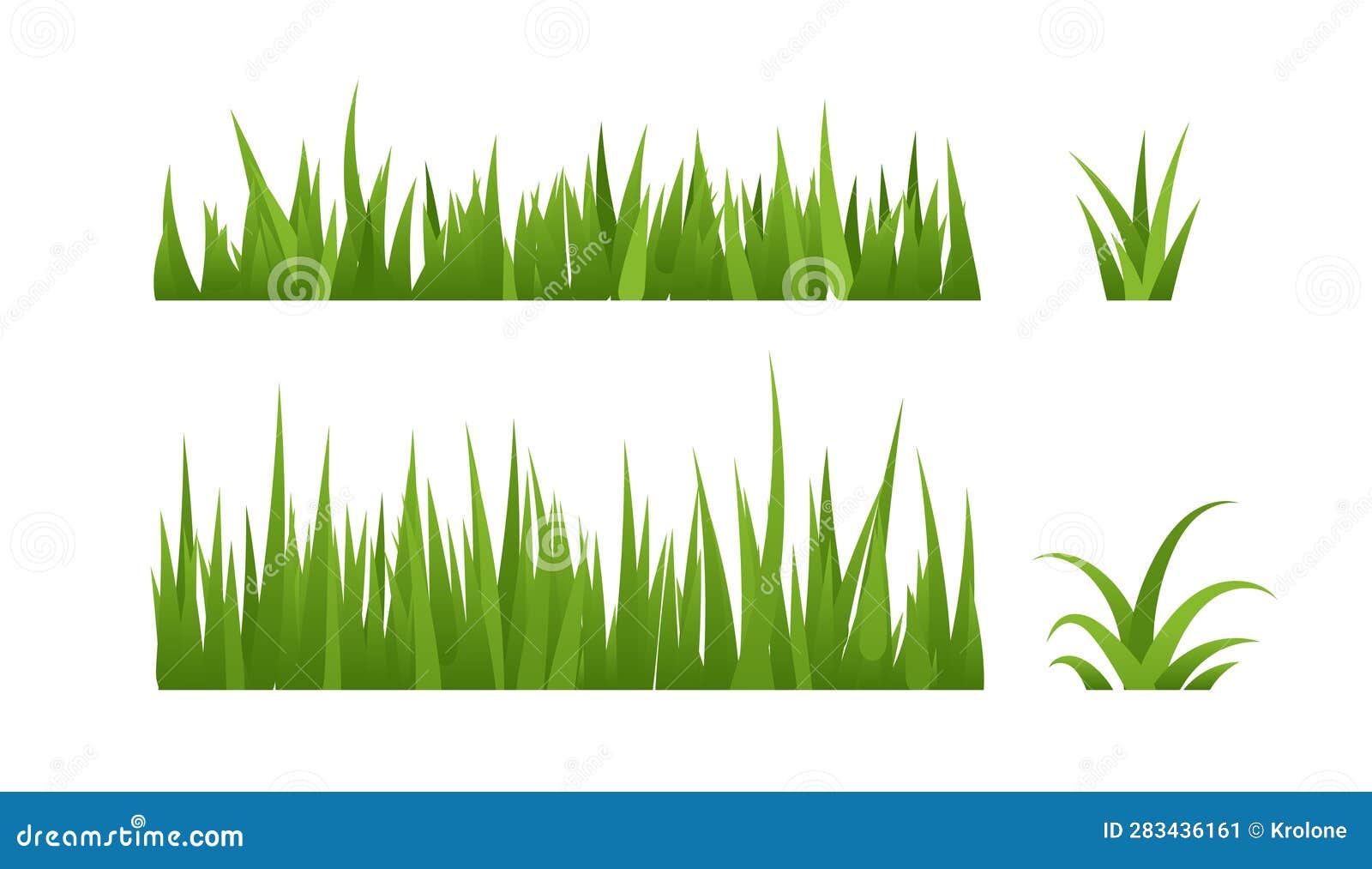 Beautiful Vector Grass. Green Grass of the Shape Elements on White ...
