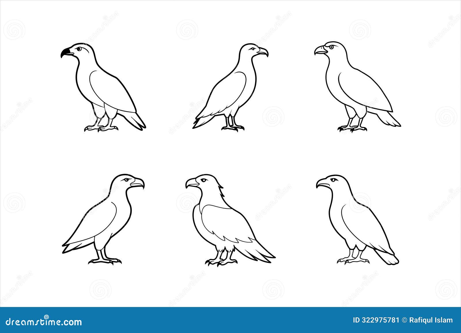 Elegant Osprey Silhouette Vector Illustration Stock Vector ...