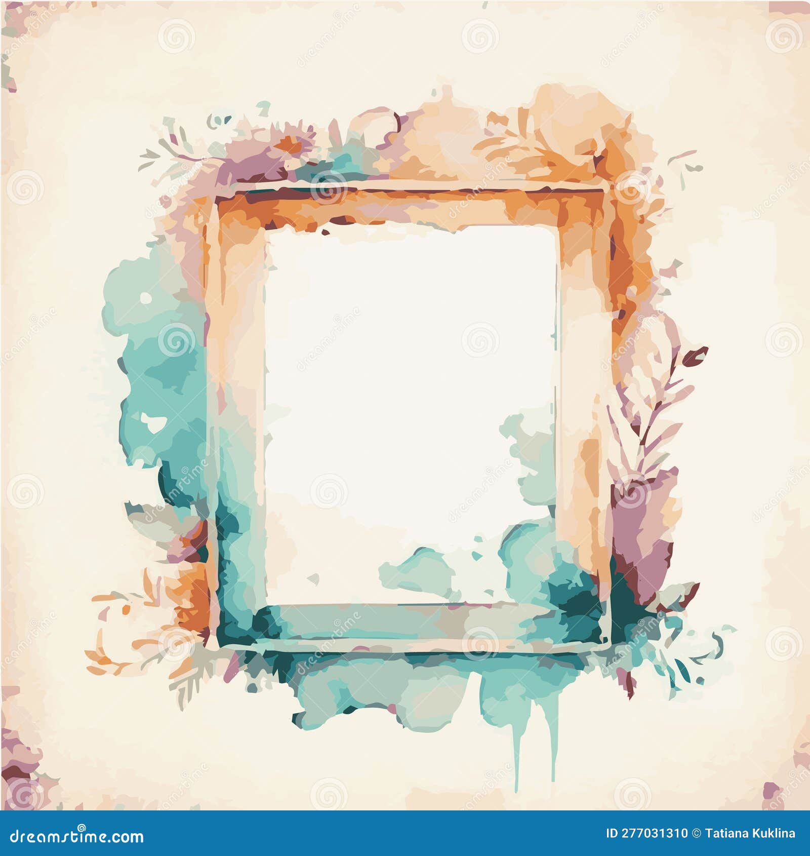 Beautiful Vector Illustration of a Vertical Frame with Abstract ...