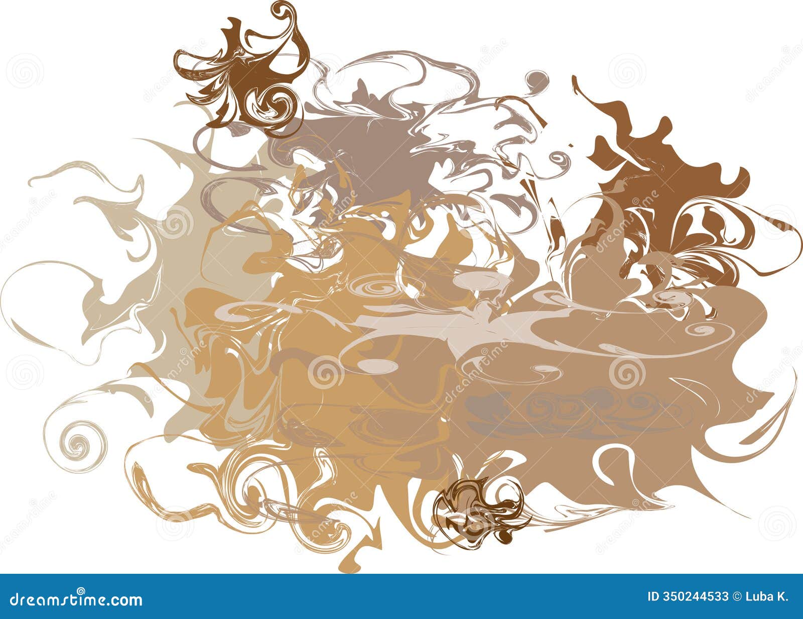 Beautiful Vector Mixed Curved Mocha Mousse Background. the New Color of ...