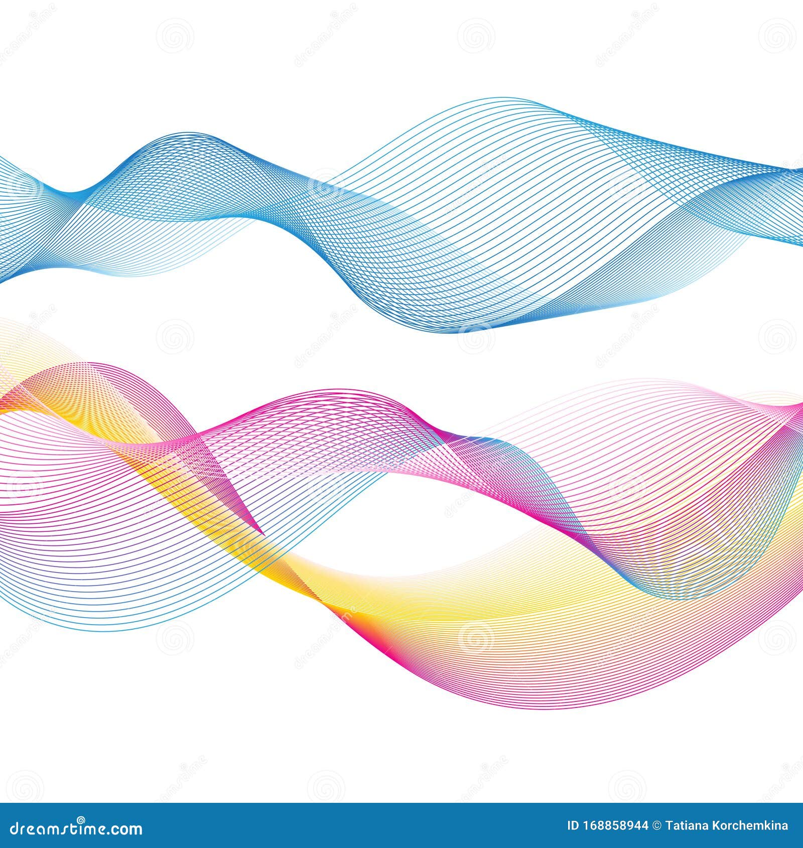 Beautiful Vector Multicolored Waves Stock Vector - Illustration of ...