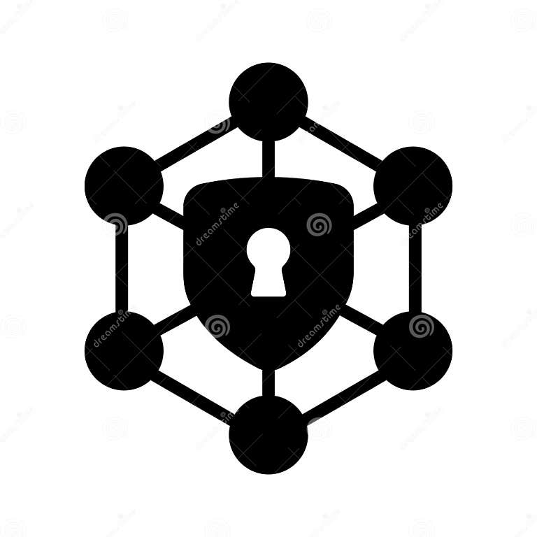 A Beautiful Vector of Network Security with Key Lock Stock Vector ...