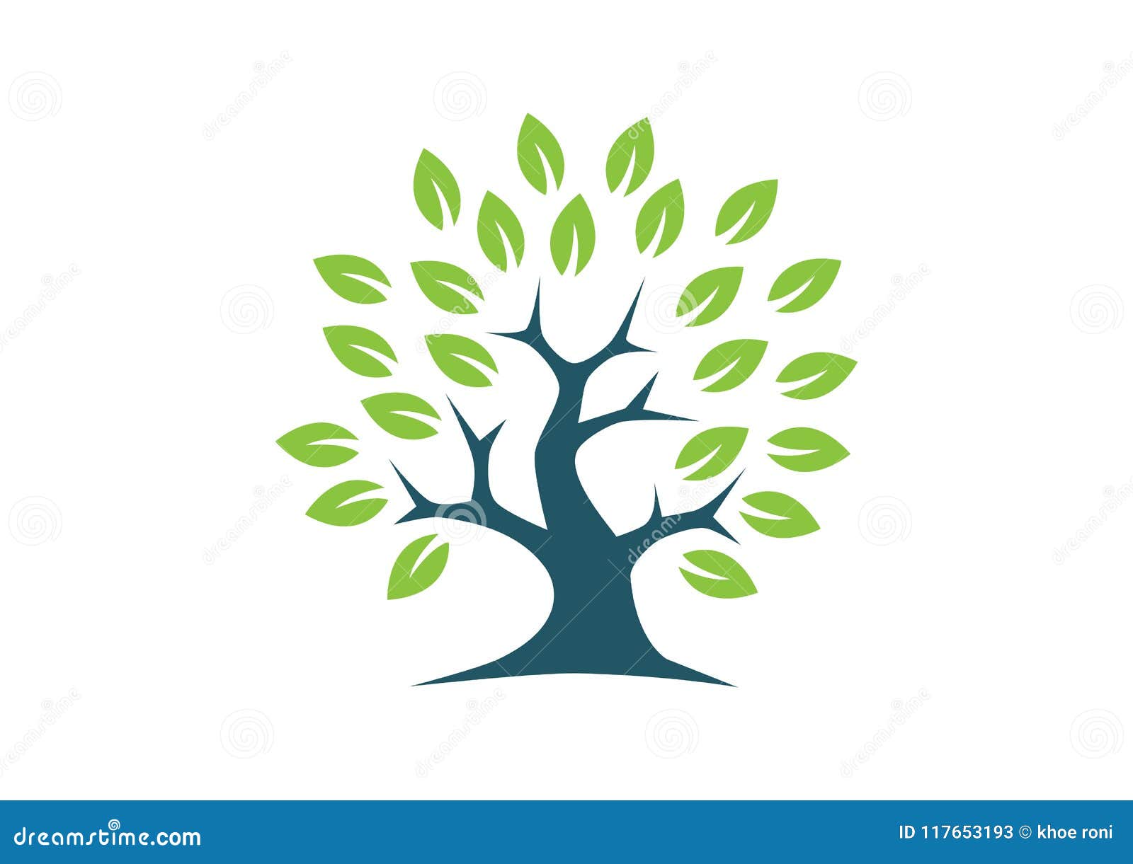 Beautiful vector oak tree stock vector. Illustration of multi - 117653193