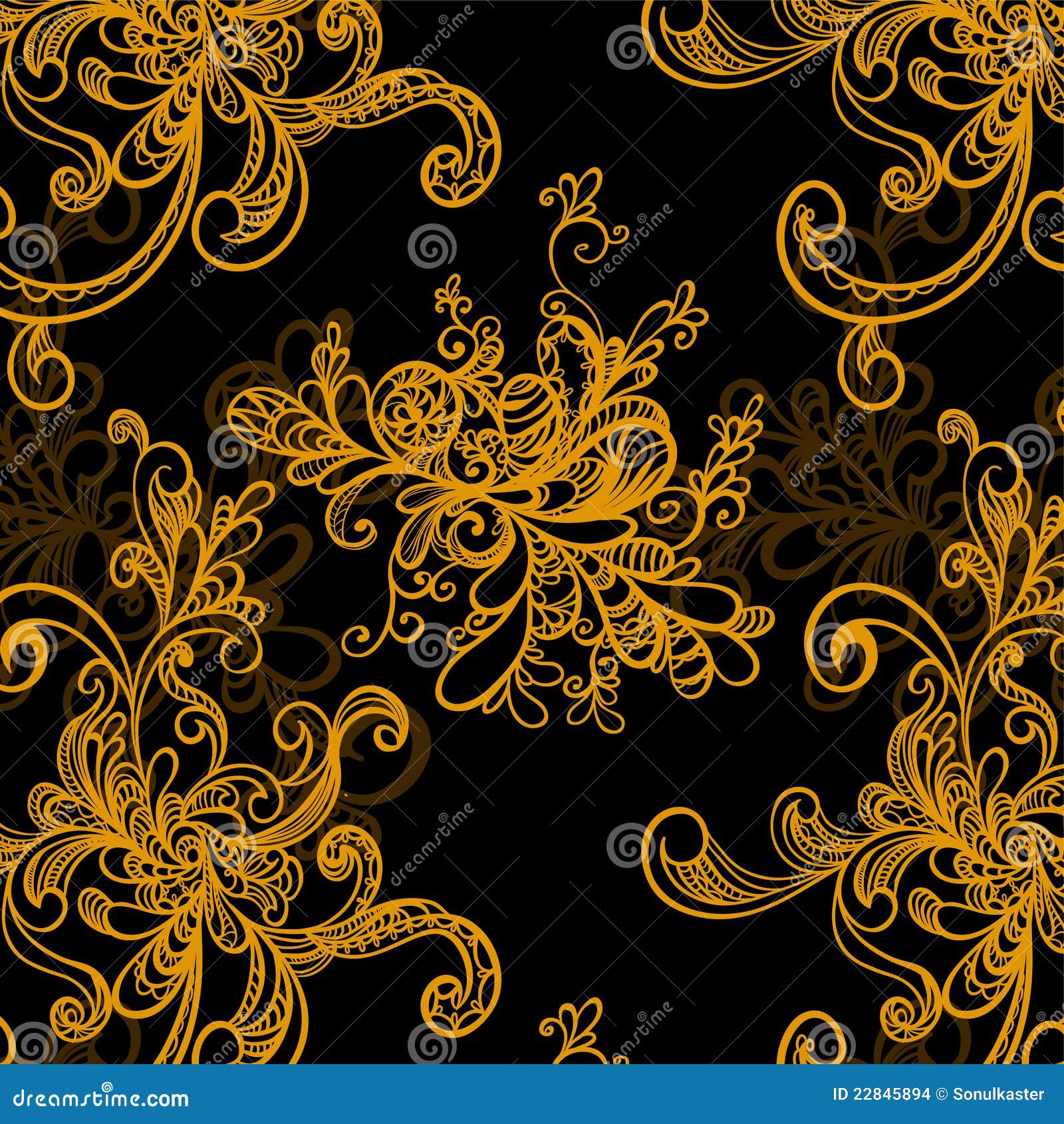 Beautiful Vector Seamless Pattern Stock Vector - Illustration of ...