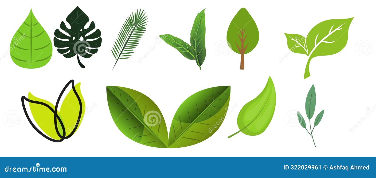 Beautiful Vector Shapes of Leave Stock Image - Illustration of leaf ...