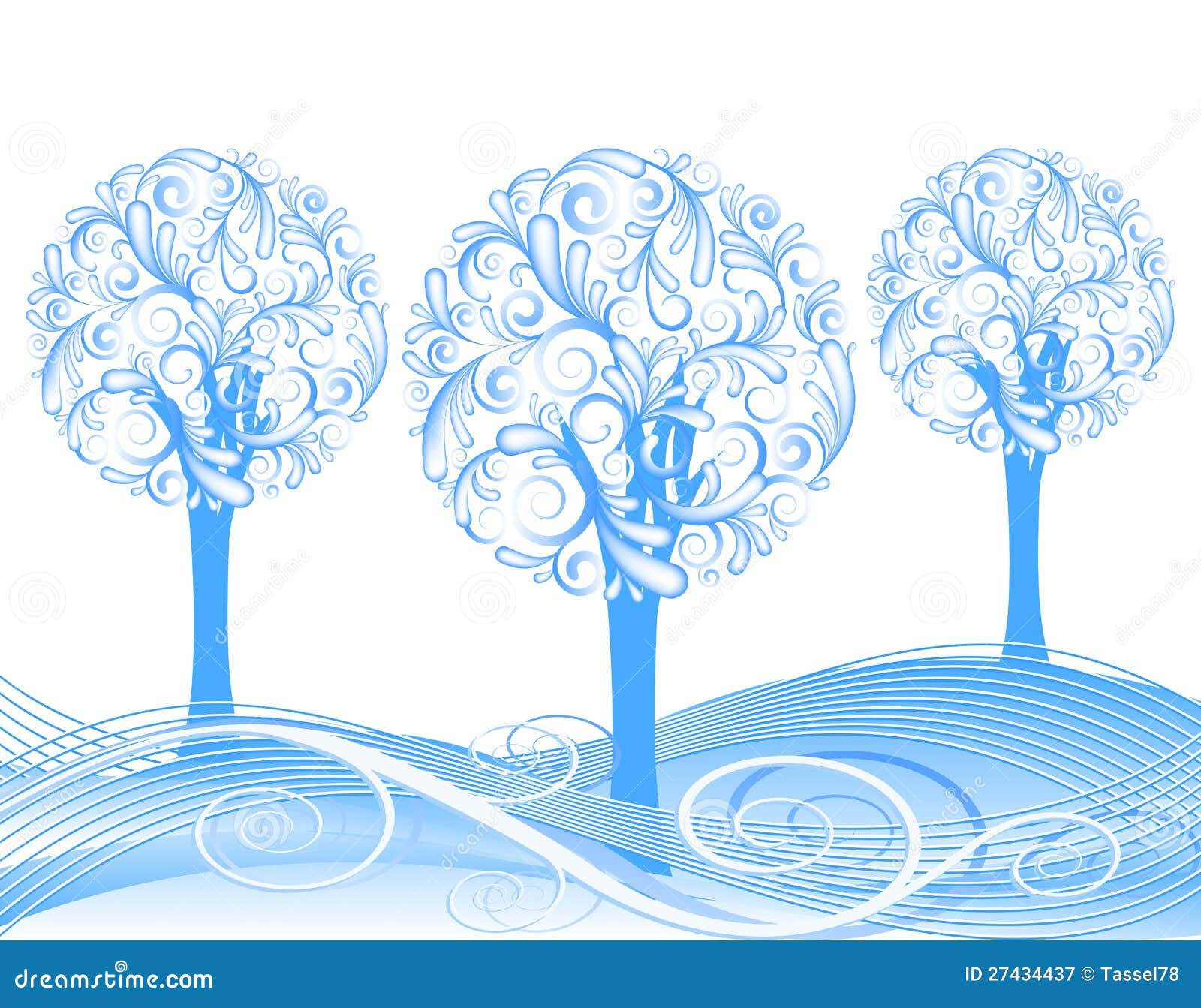 Beautiful Vector Winter Tree Design Stock Vector - Illustration of ...