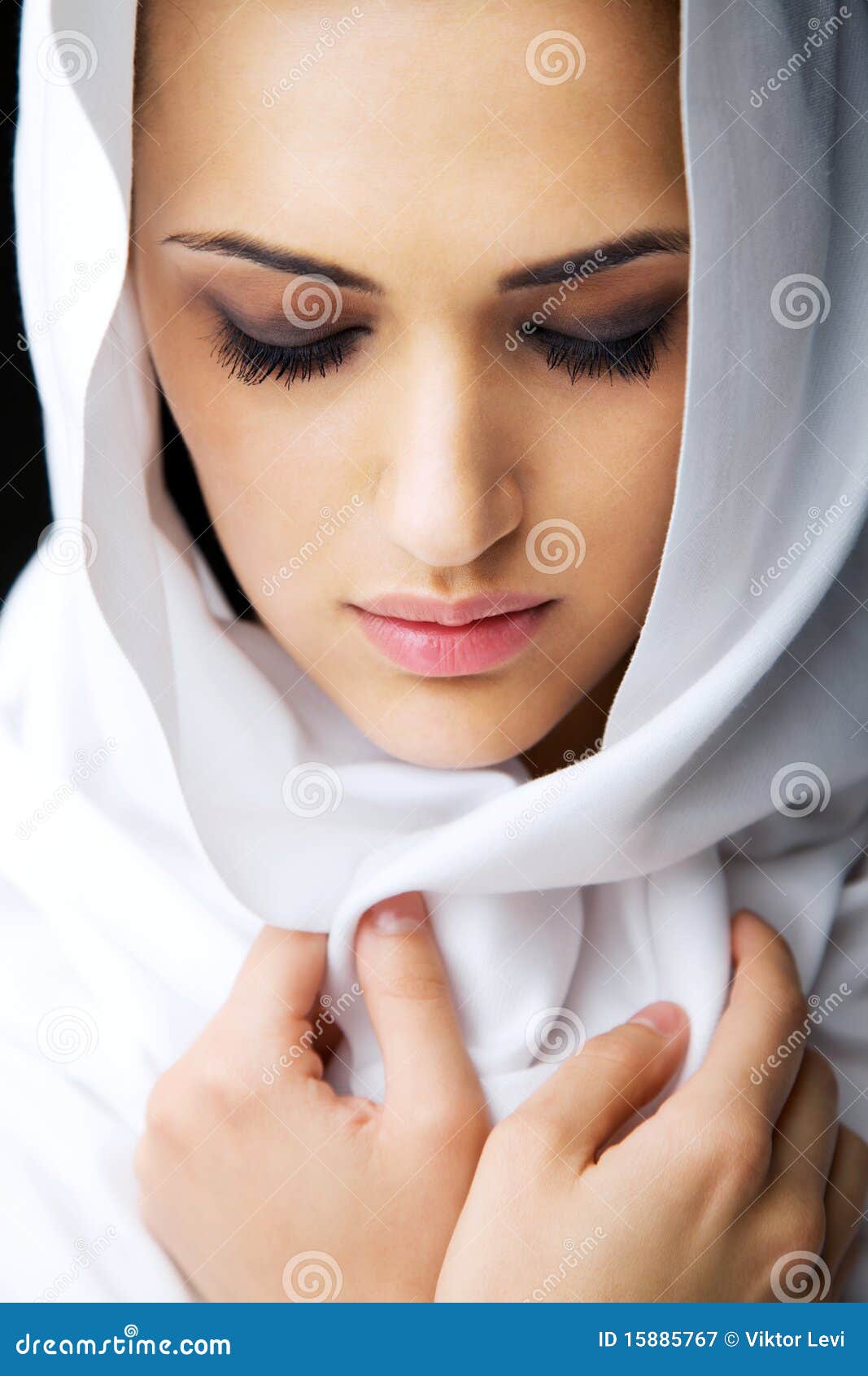 Beautiful Veiled Woman Face Stock Image - Image of veil, eyes: 15885767