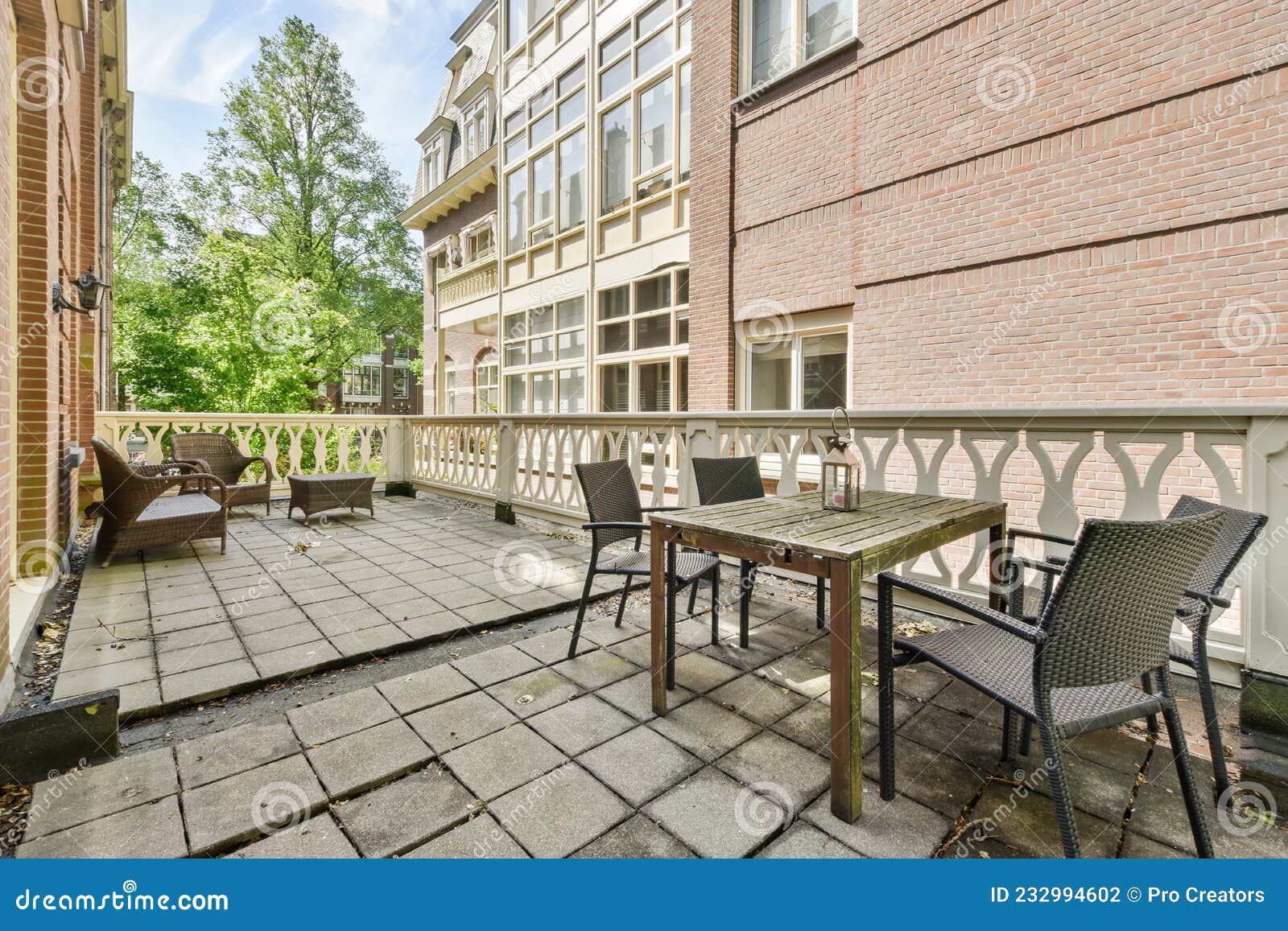 Beautiful veranda design stock photo. Image of fashionable - 232994602