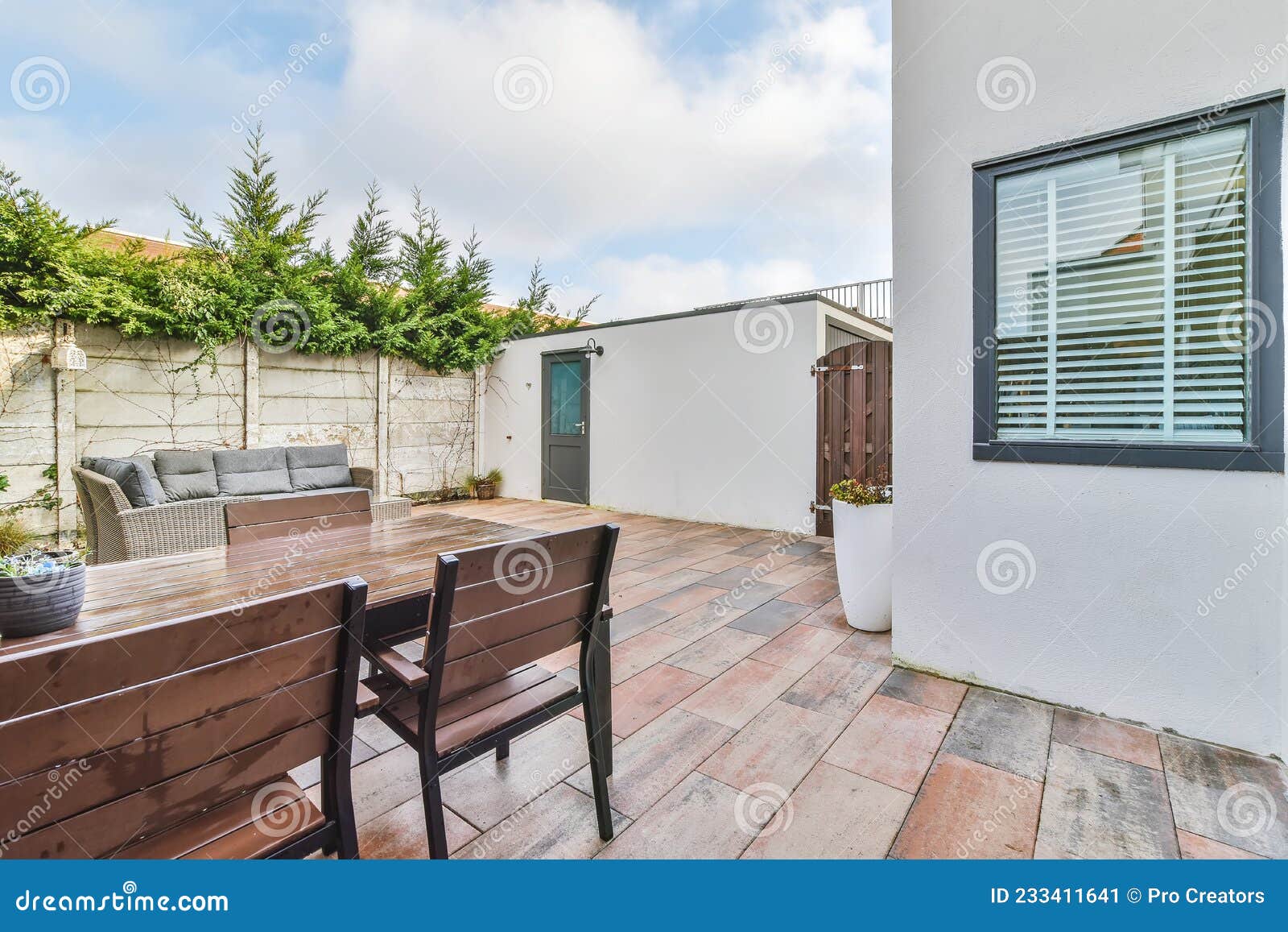 Beautiful veranda design stock image. Image of contemporary - 233411641