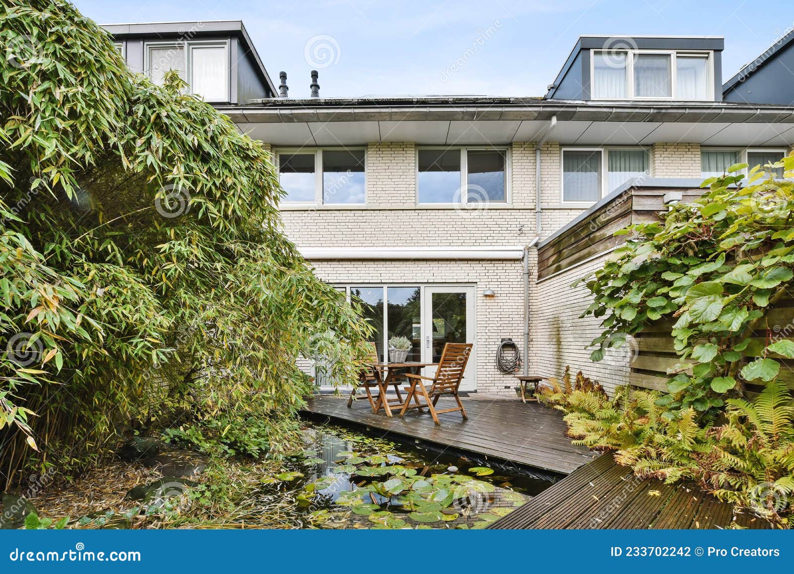 Beautiful veranda design stock photo. Image of building - 233702242