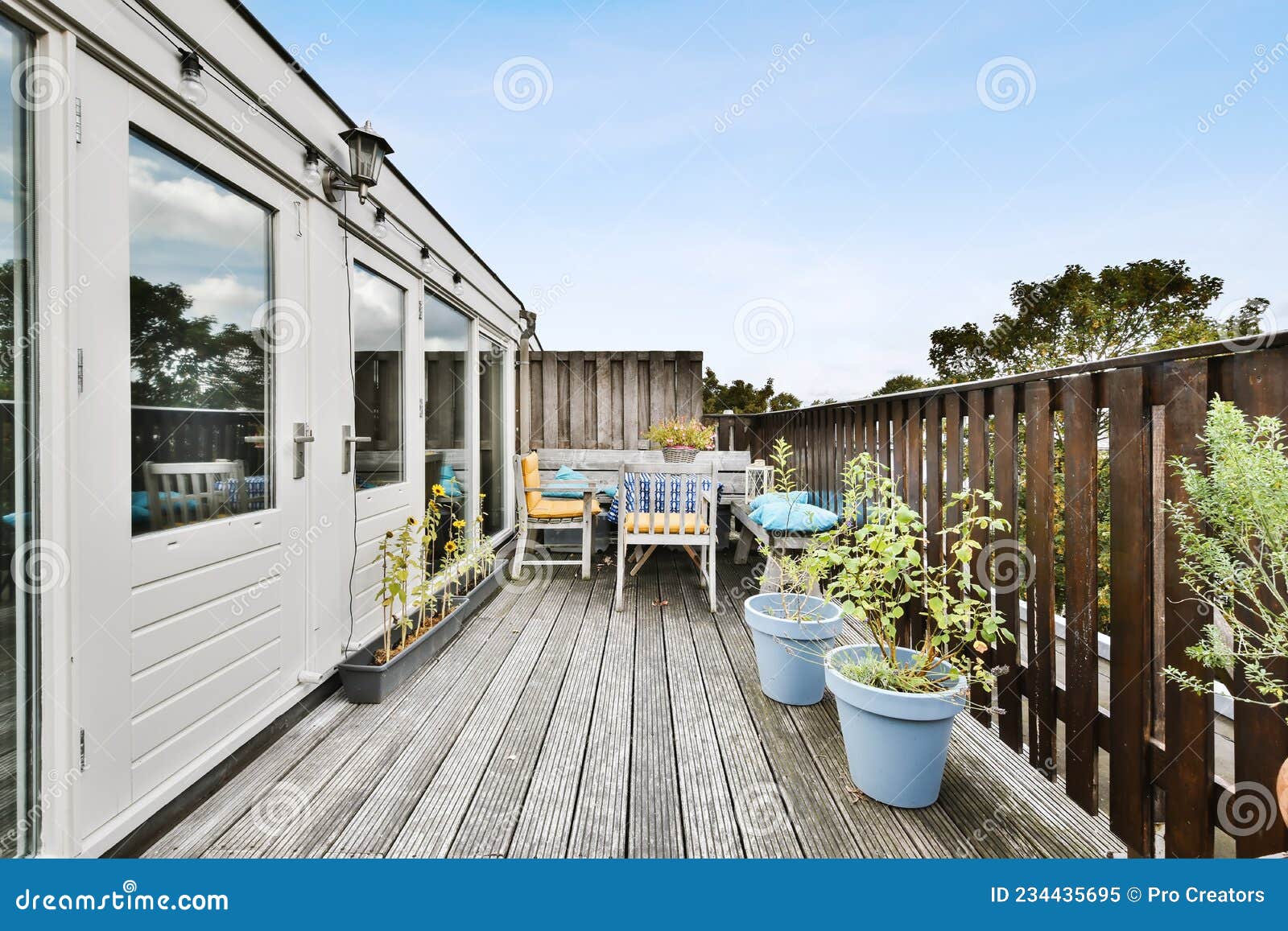 Beautiful veranda design stock image. Image of luxurious - 234435695