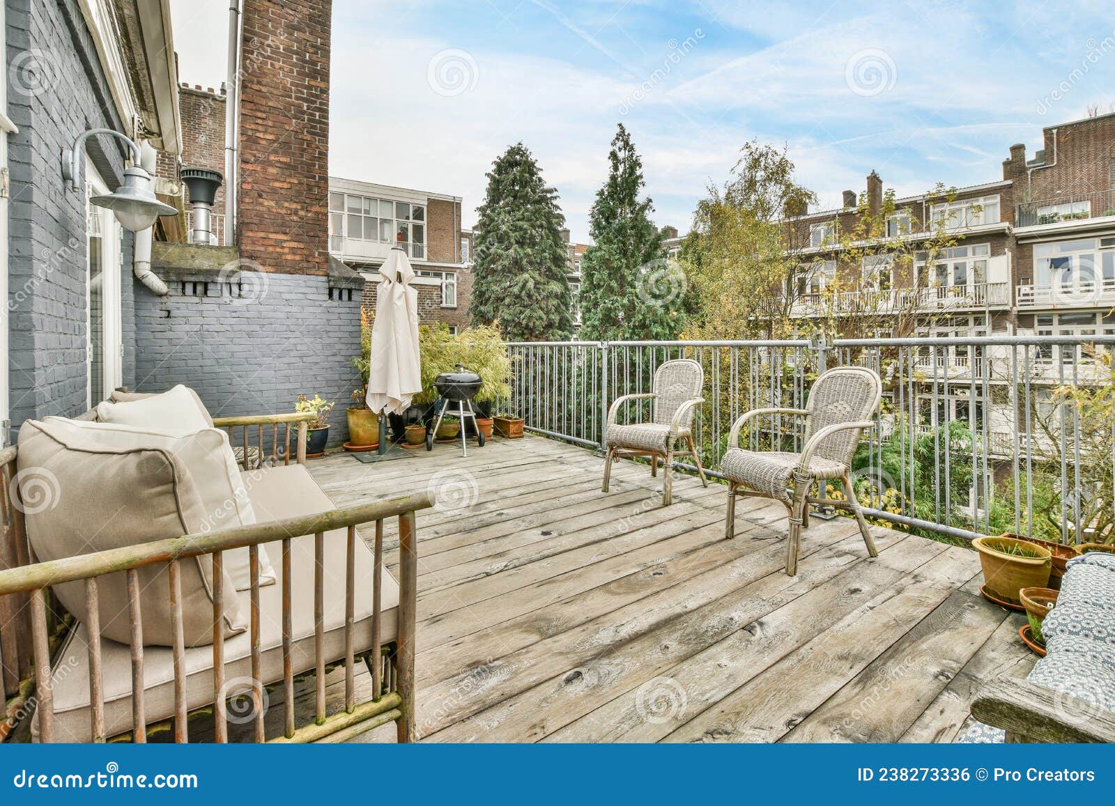 Beautiful veranda design stock photo. Image of home - 238273336