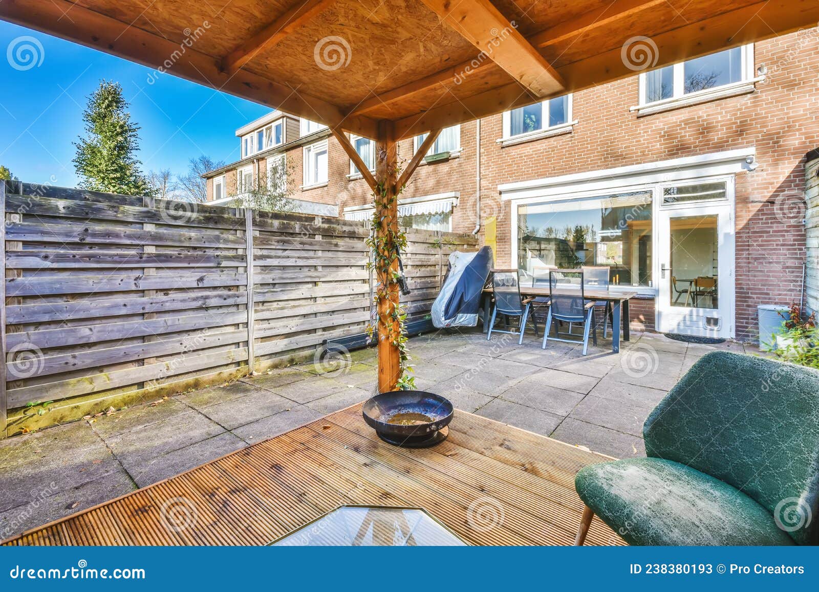 Beautiful veranda design stock image. Image of furniture - 238380193