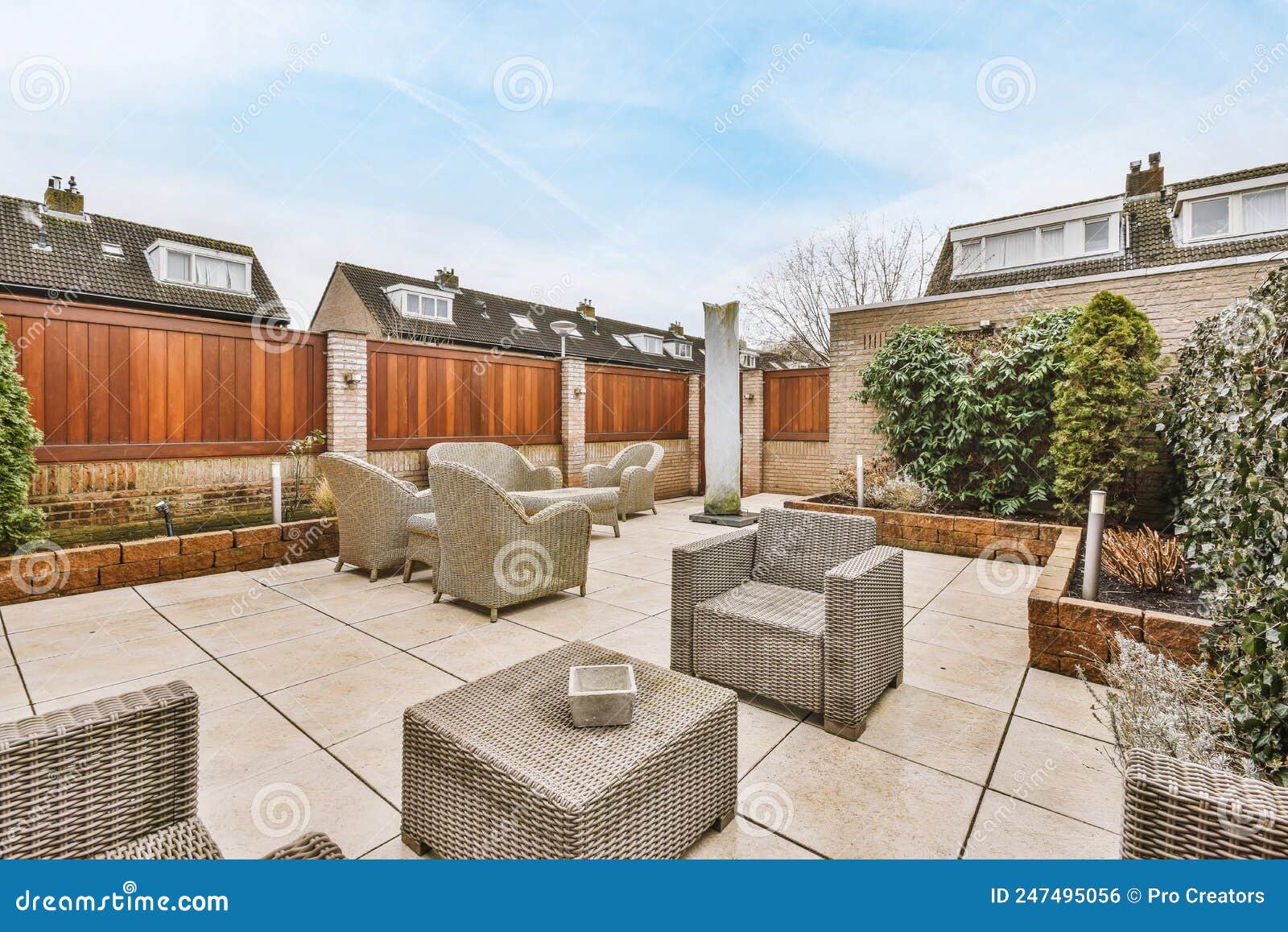 Beautiful veranda design stock photo. Image of decorative - 247495056