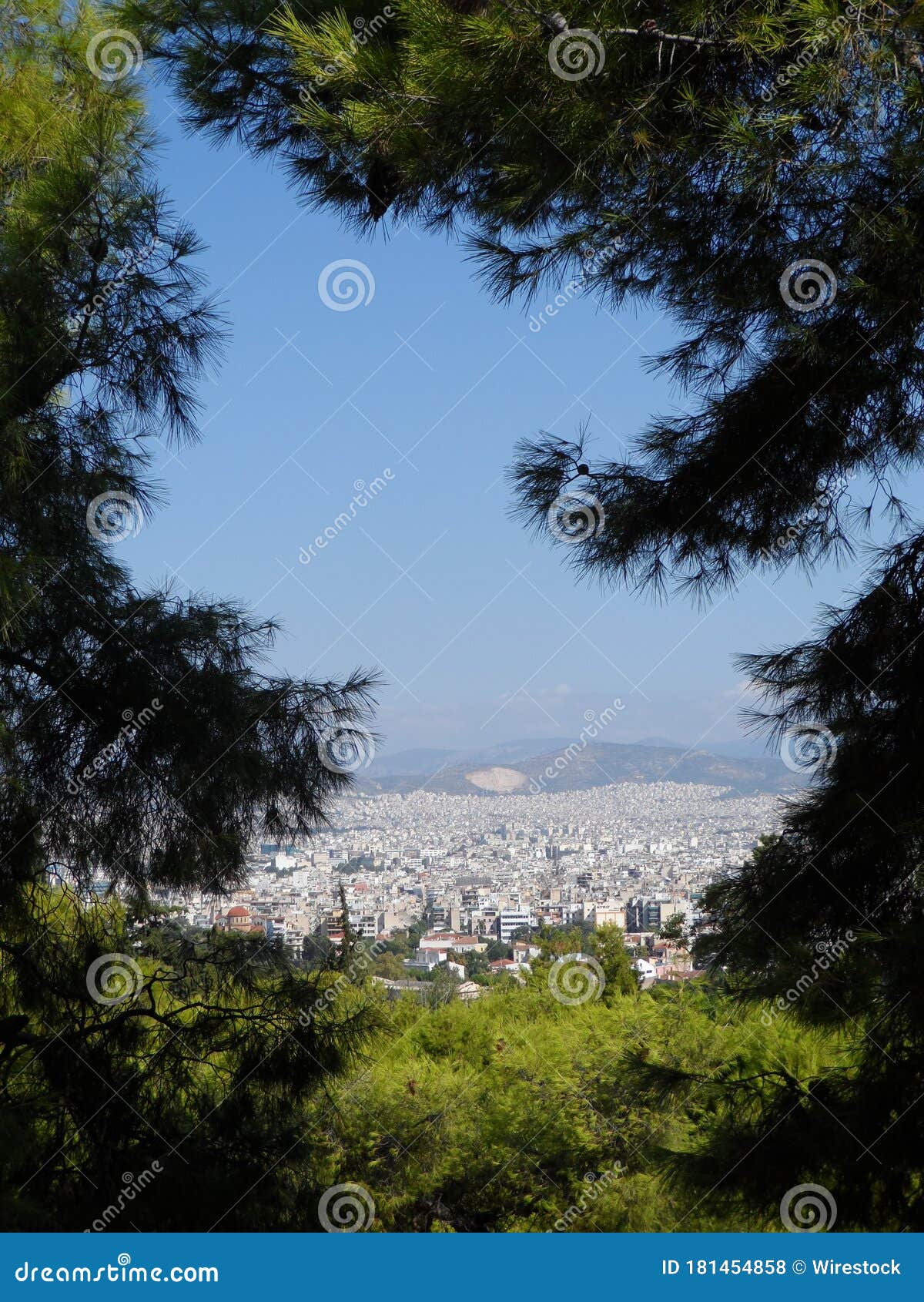 Beautiful Vertical Scenery of the City of Athens in Greece Stock Photo ...