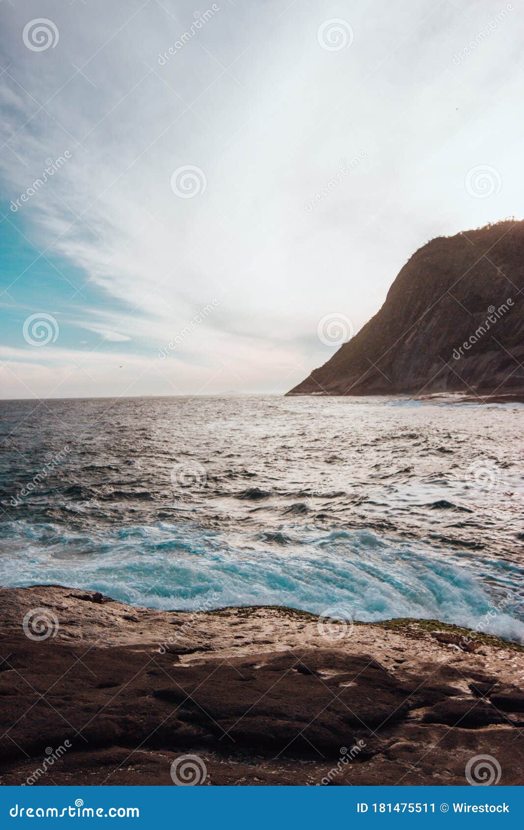 Beautiful Vertical Shot of the Beach in Rio De Janeiro during Sunset ...
