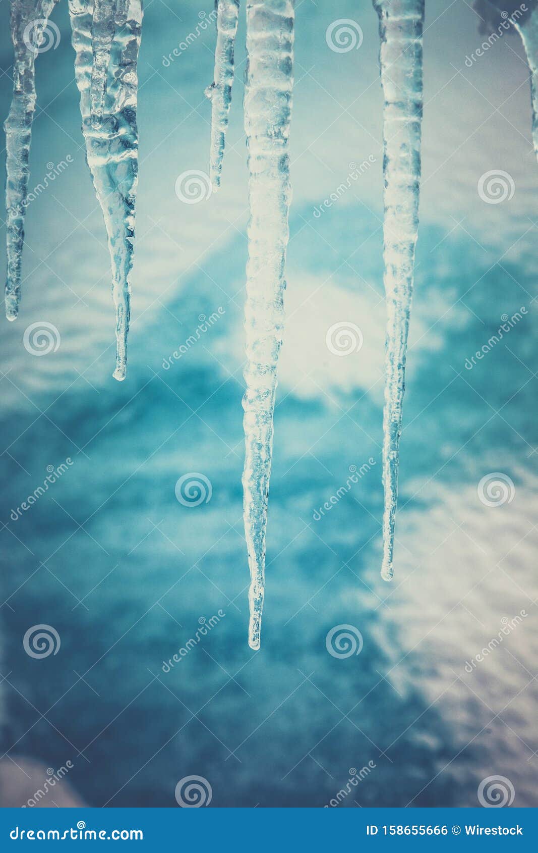 Beautiful Vertical Shot of Dripping Icicles Stock Photo - Image of ...