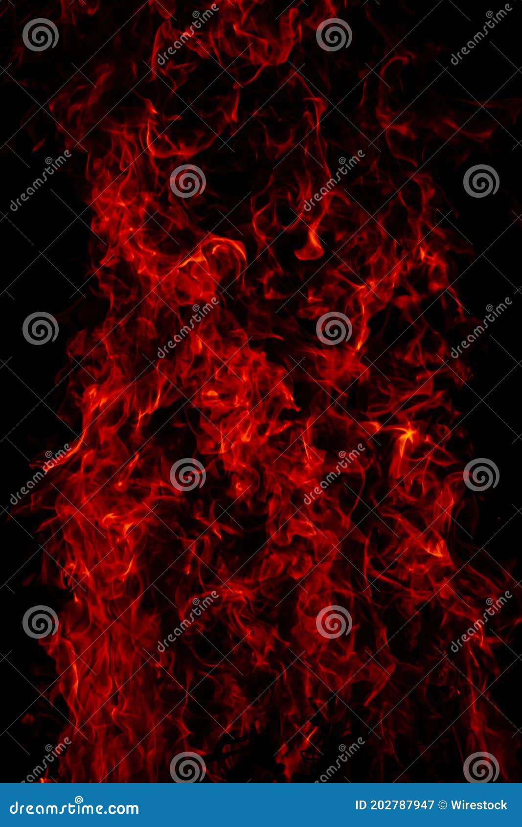 Beautiful Vertical Shot of a Large Burning Fire at Night Stock Image ...
