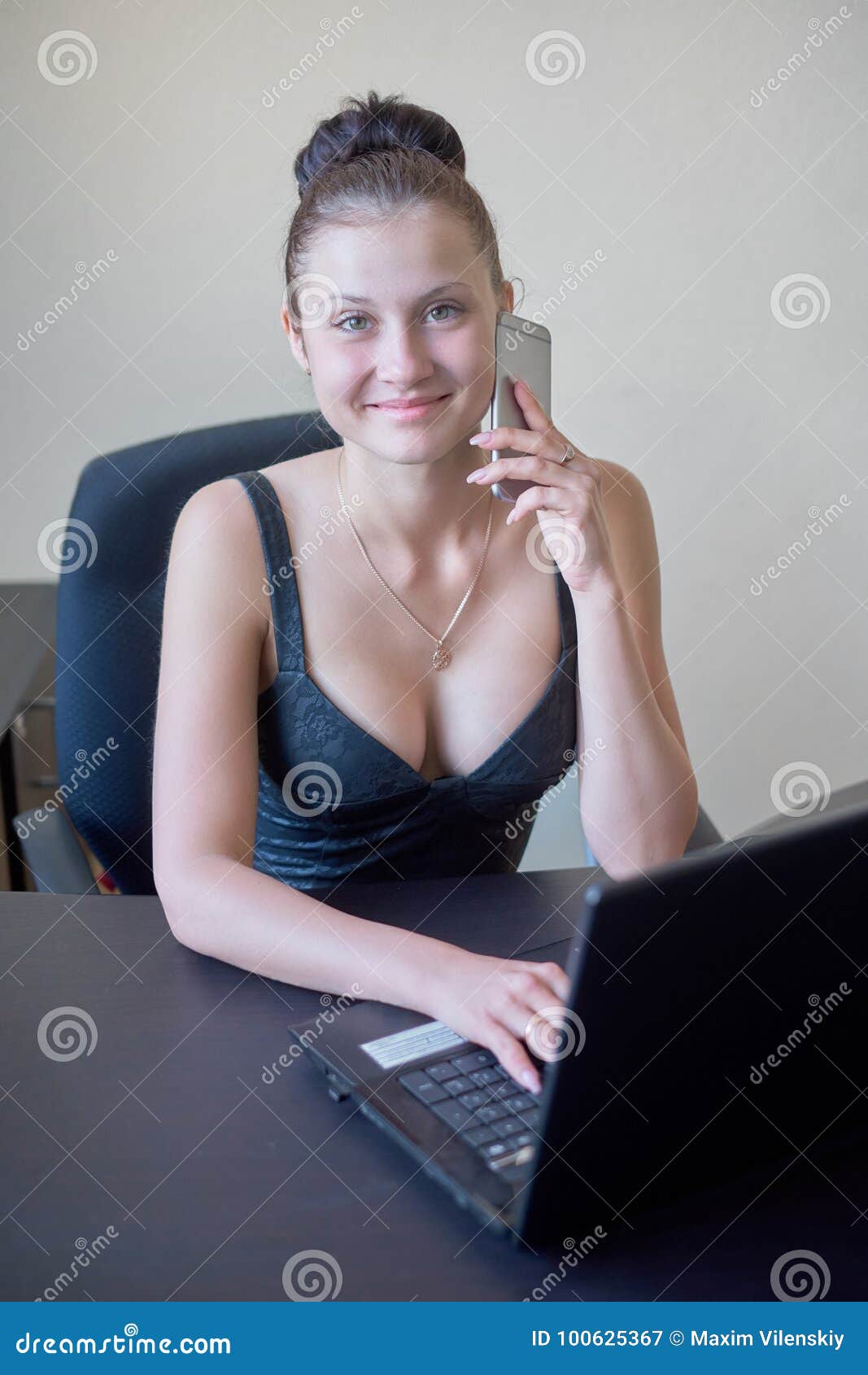 Beautiful and Very Secretary Working after Hours at Office and Smile ... Beautiful and Very Secretary Working after Hours at Office and Smile ...
