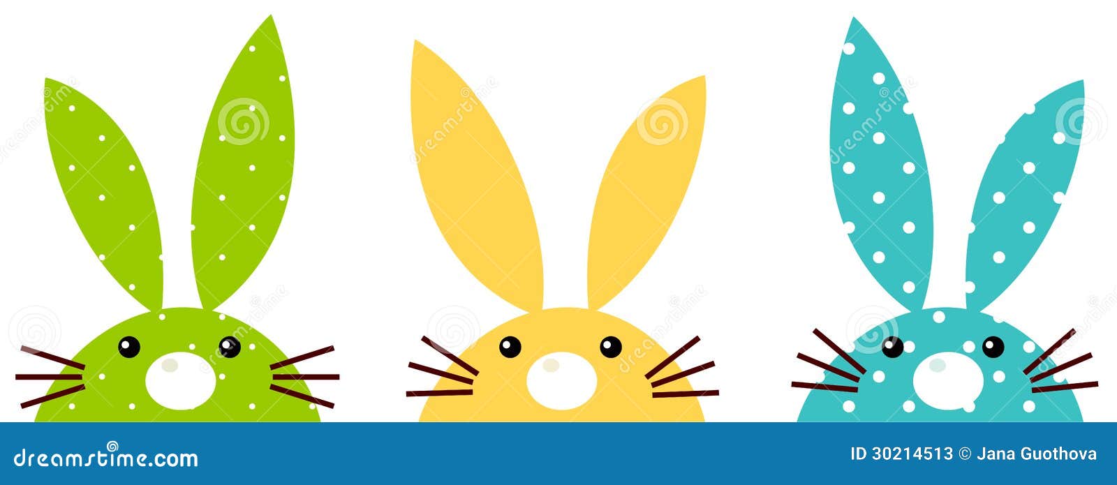 Cute Colorful Patterned Bunny Set Stock Vector - Illustration of ...