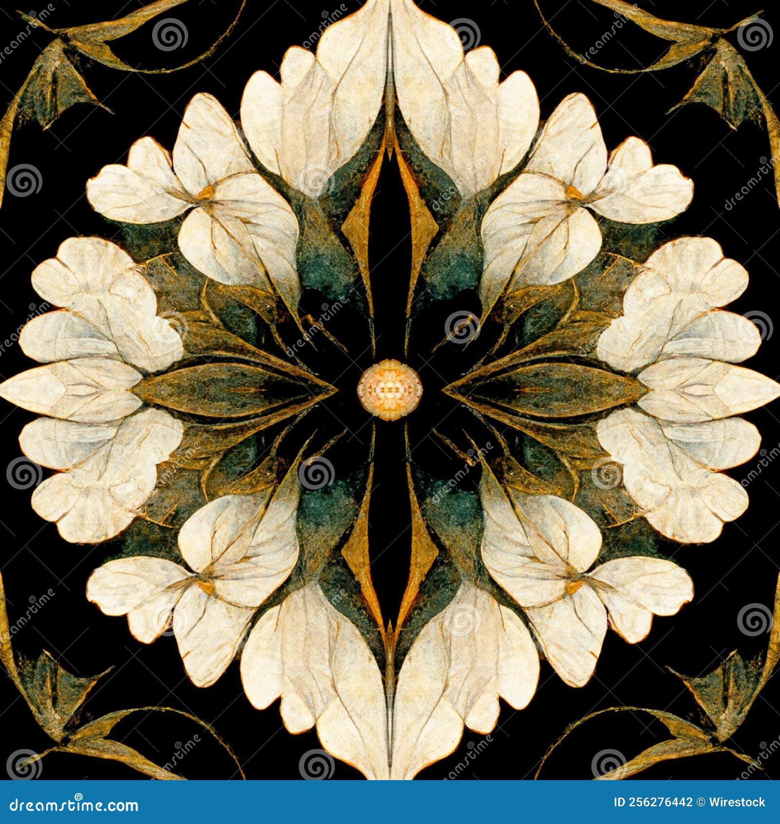 Beautiful Victorian Floral Seamless Pattern Stock Illustration ...