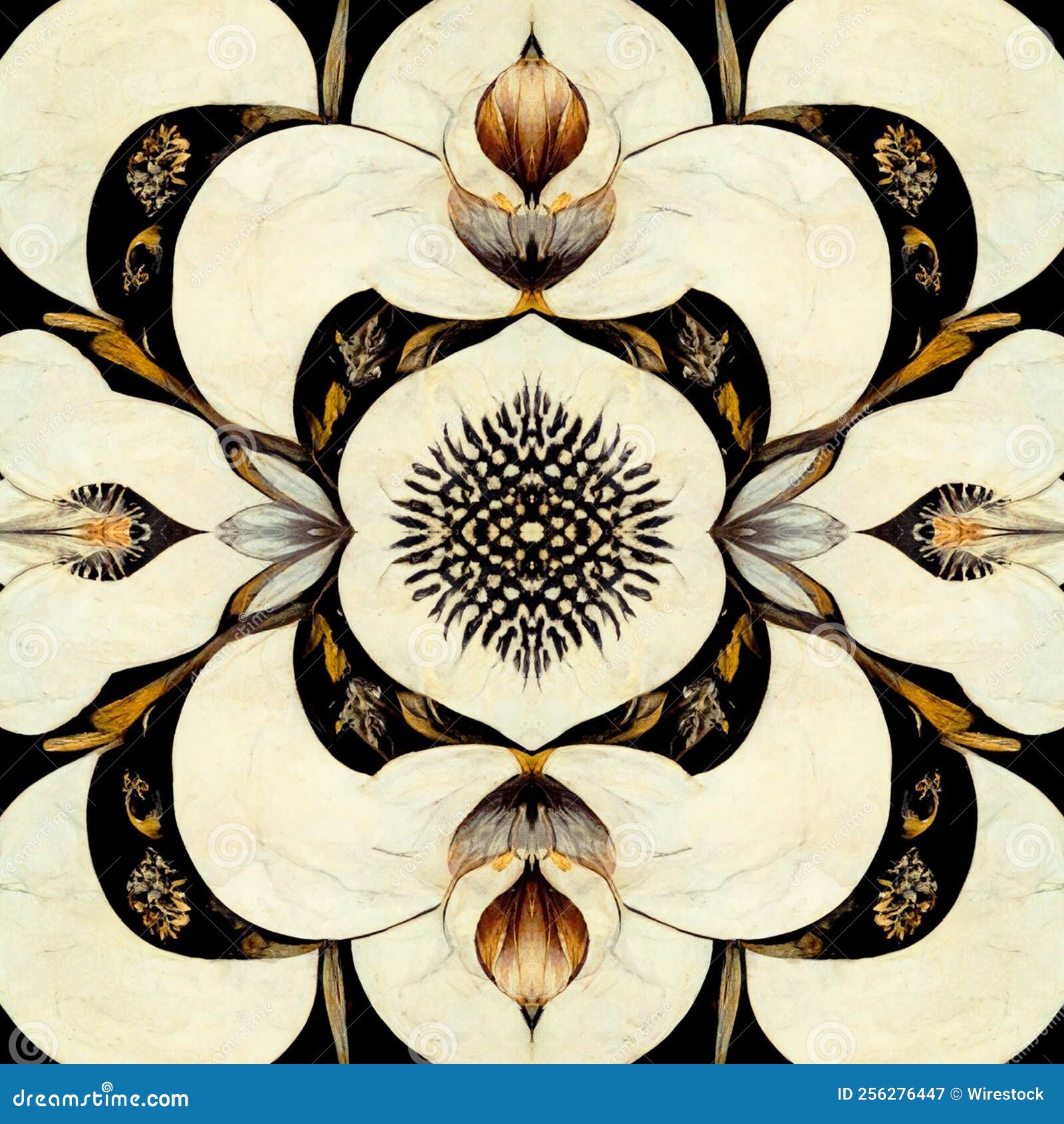 Beautiful Victorian Floral Seamless Pattern Stock Illustration ...