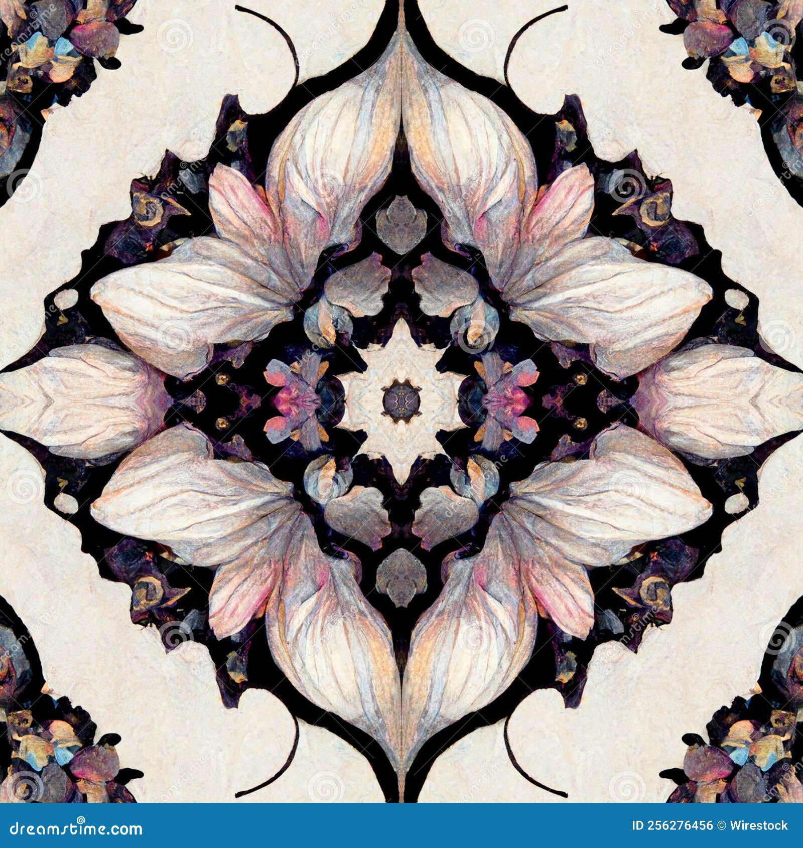Beautiful Victorian Floral Seamless Pattern Stock Illustration ...