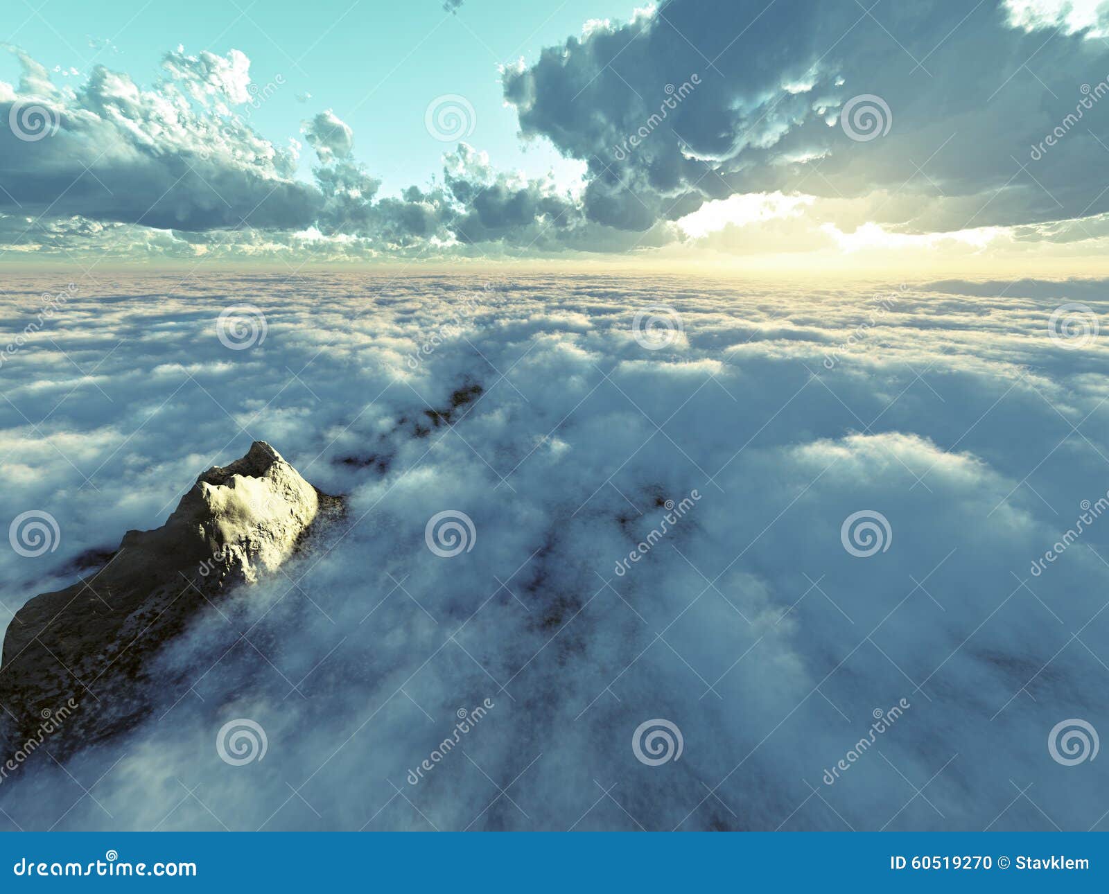 Beautiful View Above Clouds Stock Photo - Image of outdoor, dramatic ...
