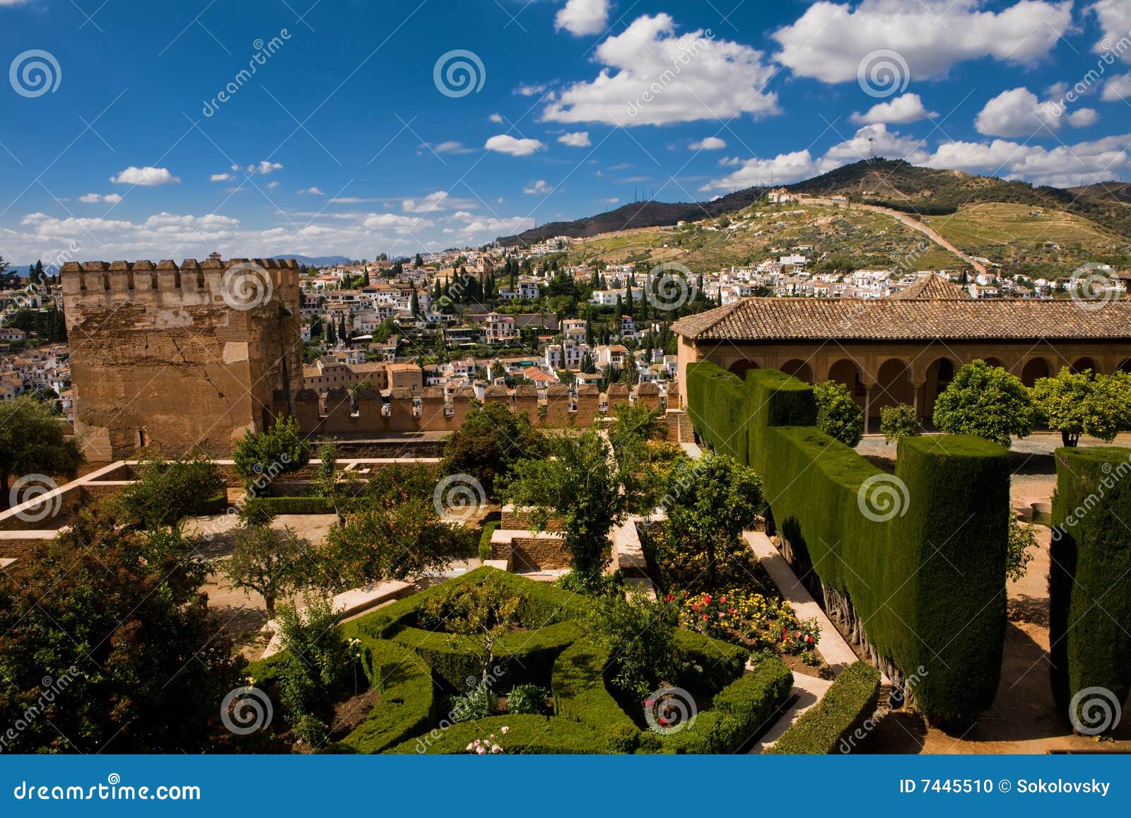 Beautiful View from Alhambra Palace in Granada Stock Photo - Image of ...