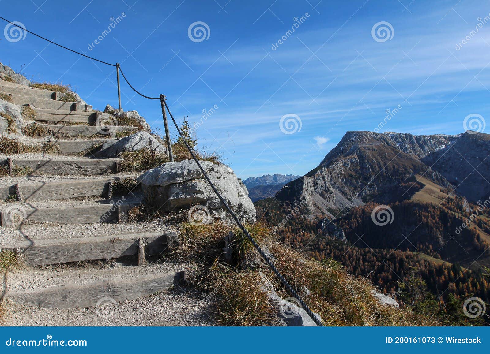 Beautiful View on an Alpine Pathway Under the Sunlight Stock Image ...