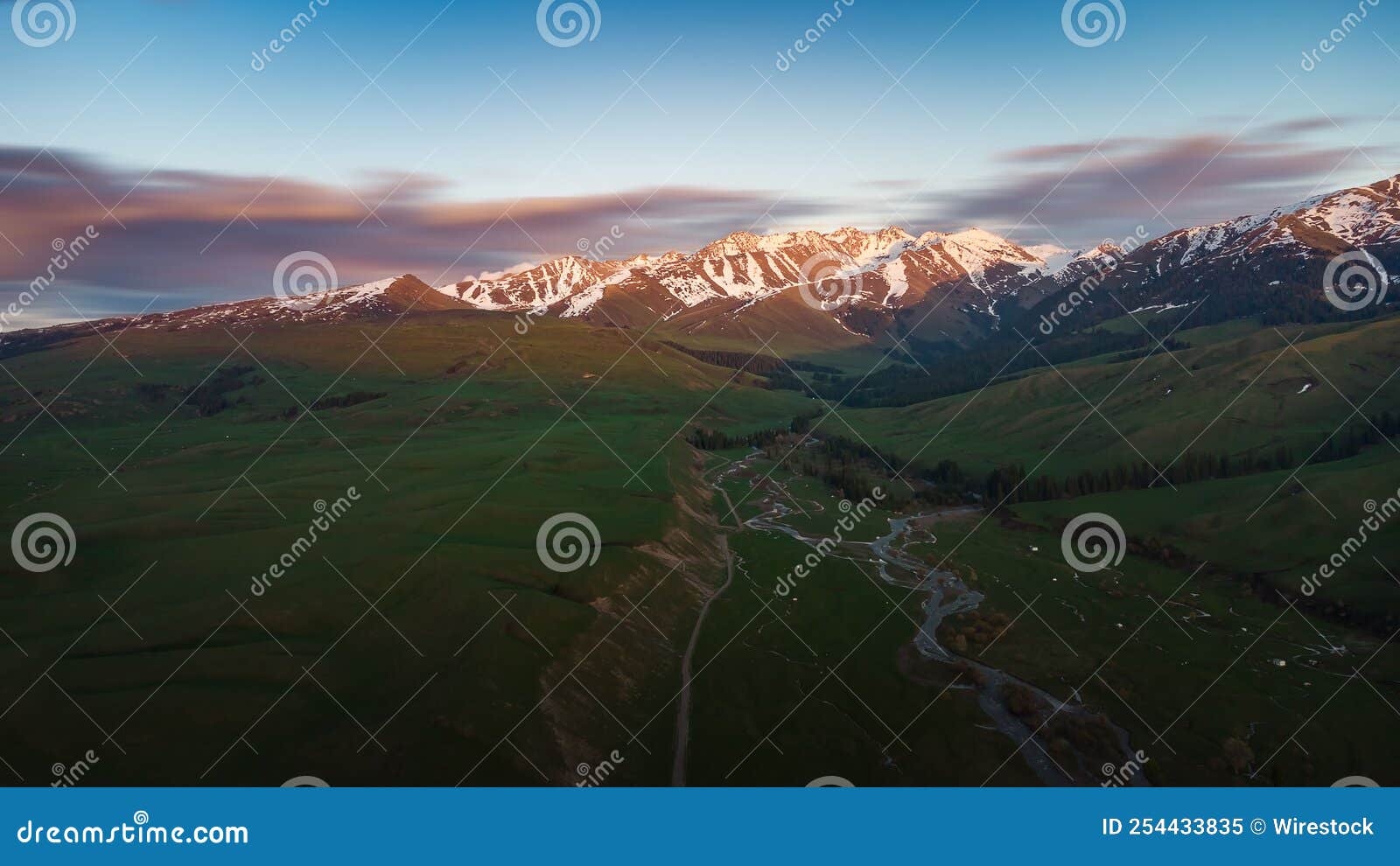 Beautiful View of the Alps at Sunset Stock Image - Image of mountains ...
