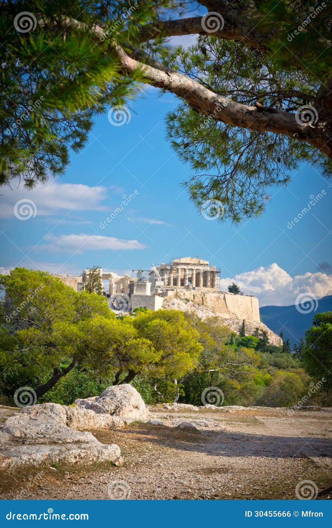 Beautiful View of Ancient Acropolis Stock Photo - Image of marble ...