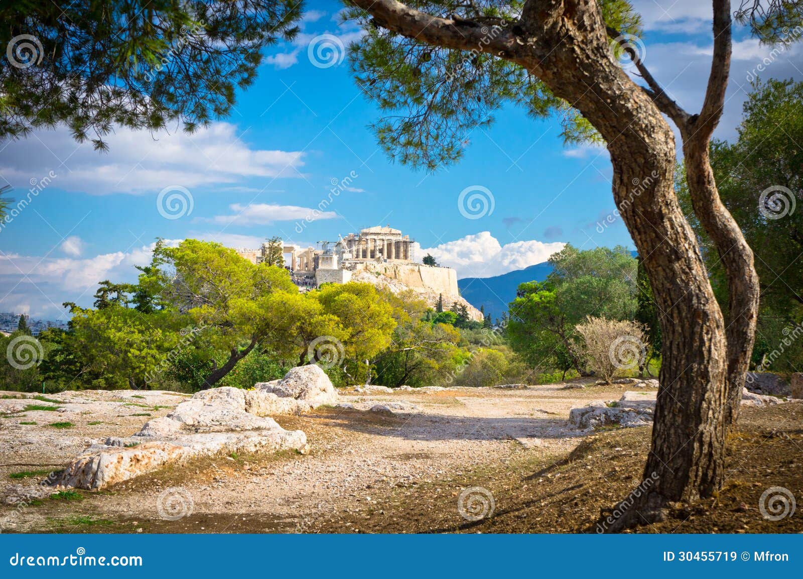 Beautiful View of Ancient Acropolis Stock Image - Image of attraction ...
