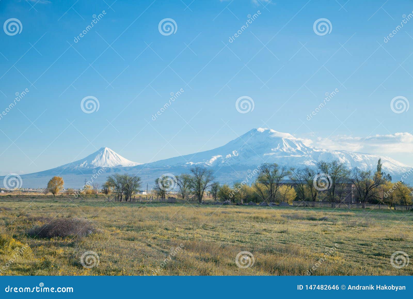 Beautiful View. Ararat Mountains from Armenia Stock Photo - Image of ...
