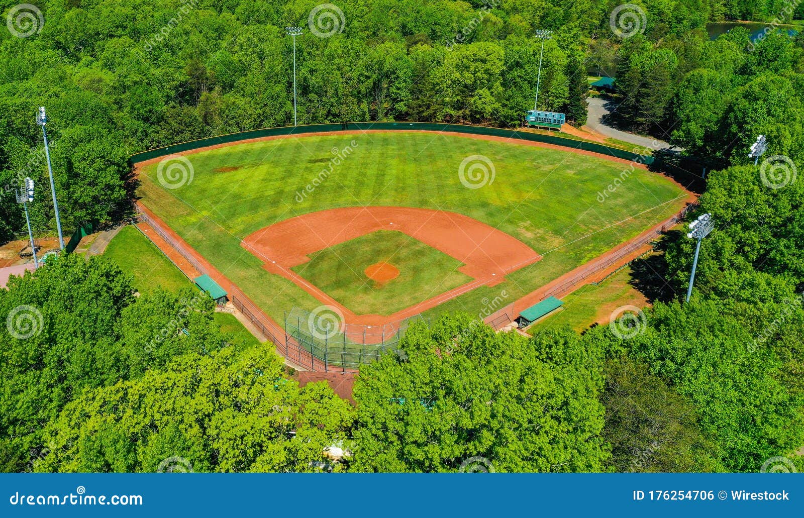 Beautiful View of a Baseball Field during Daytime Stock Photo - Image ...