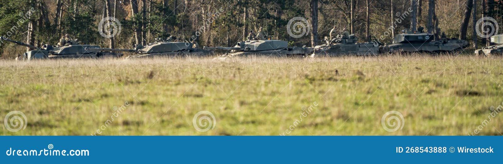 Beautiful View of Battle Tanks on a Military Combat Exercise Editorial ...