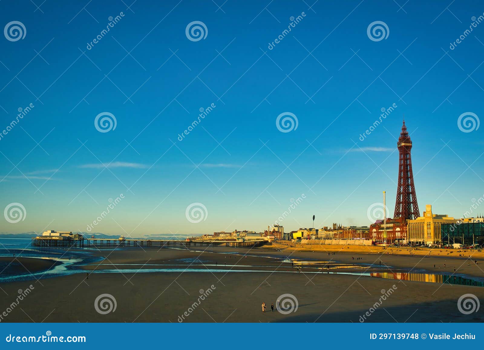 Beautiful View of the Beach in Blackpool Stock Photo - Image of view ...