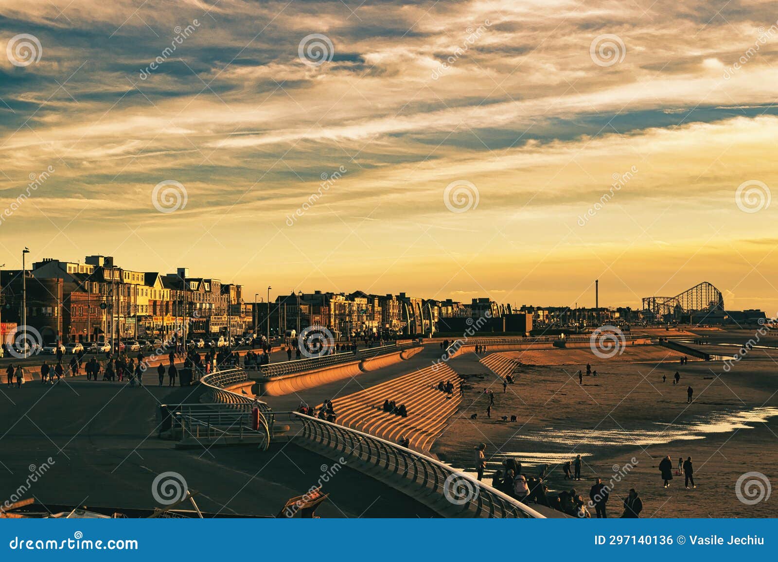 Beautiful View of the Beach in Blackpool Stock Photo - Image of ...